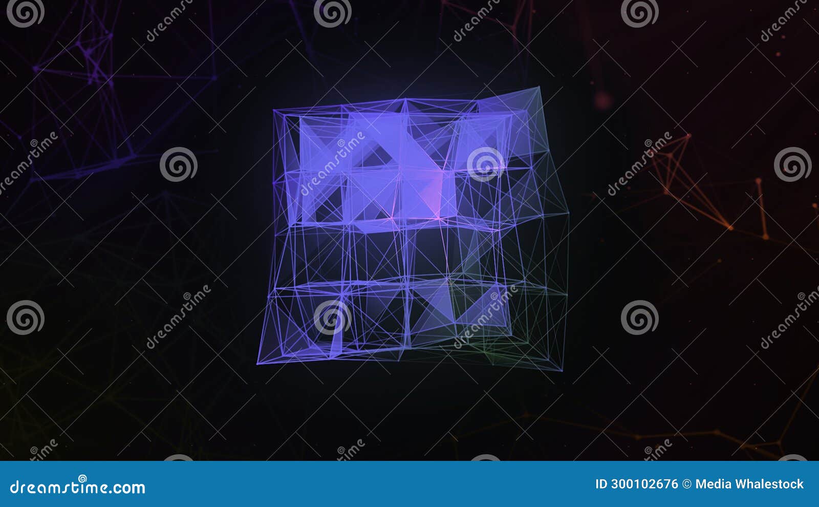 Moving Lines in Square 3d Design. Motion. Linear Construction with ...