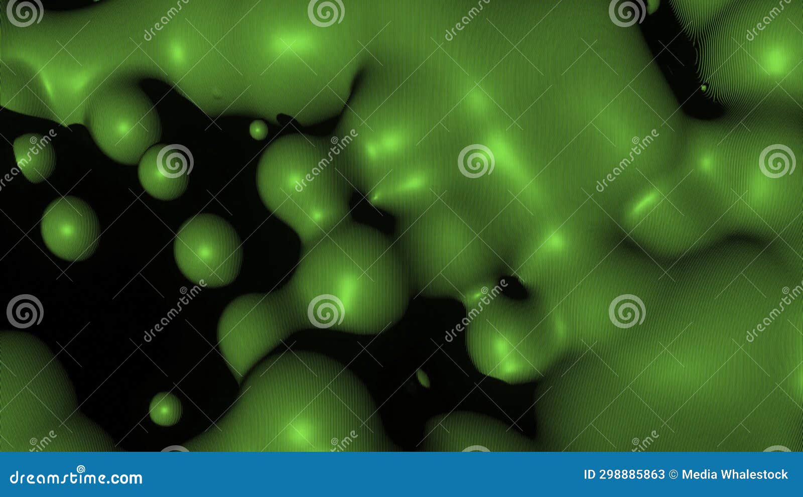 Moving Liquid on Black Background. Design. Liquid 3d Matter with ...
