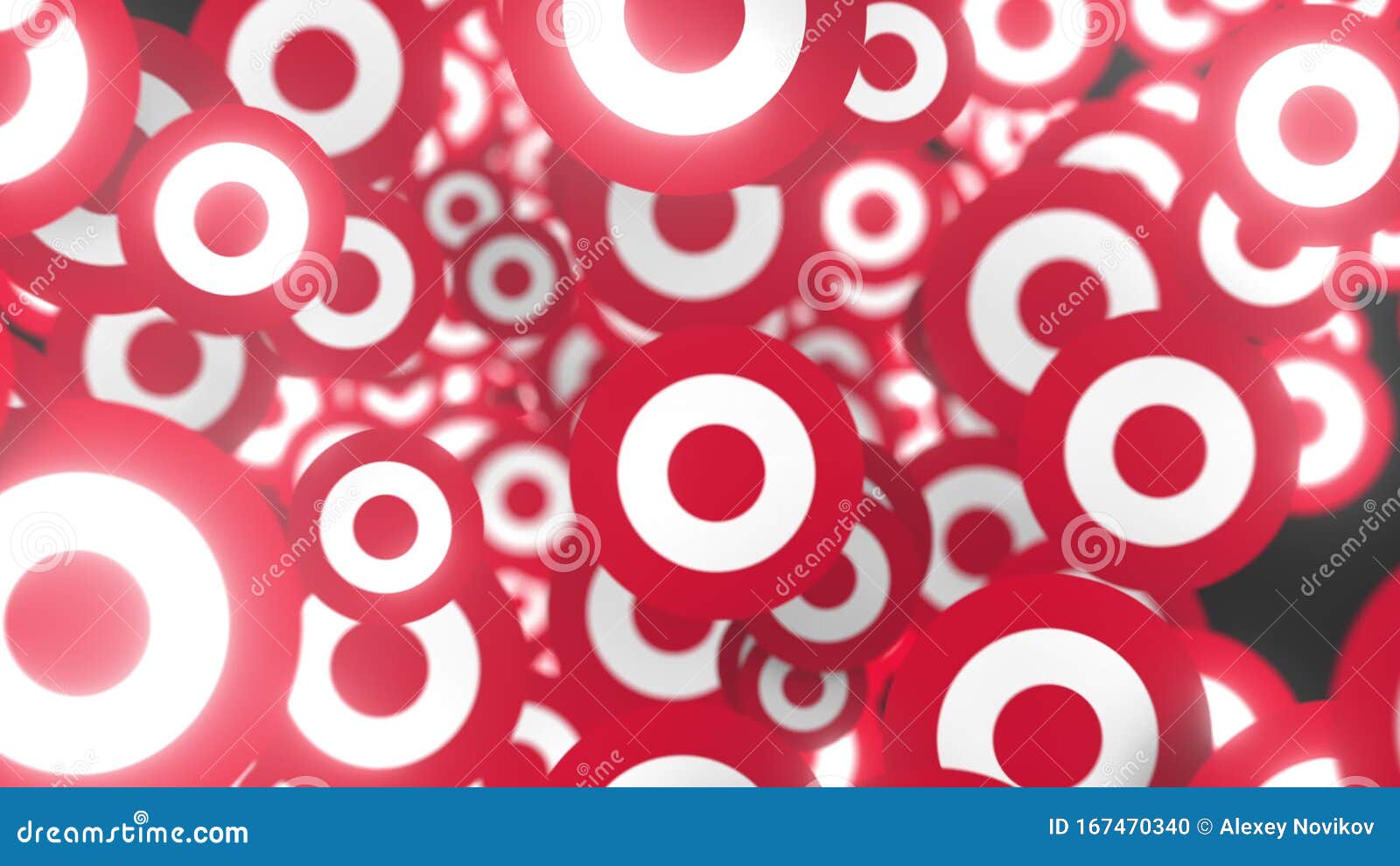 Many Moving Logos of TARGET. Editorial Loopable Motion Background Stock ...