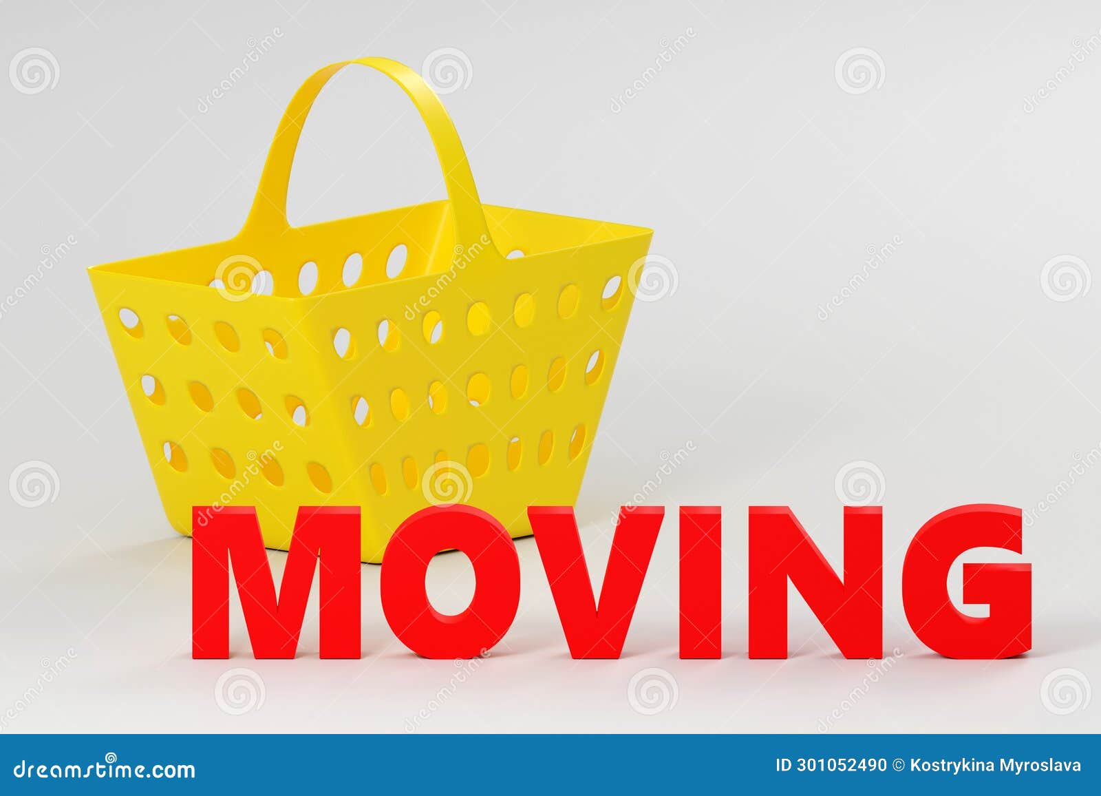 Moving Made Easy, a Bright Yellow Basket Signifying Organization in the ...