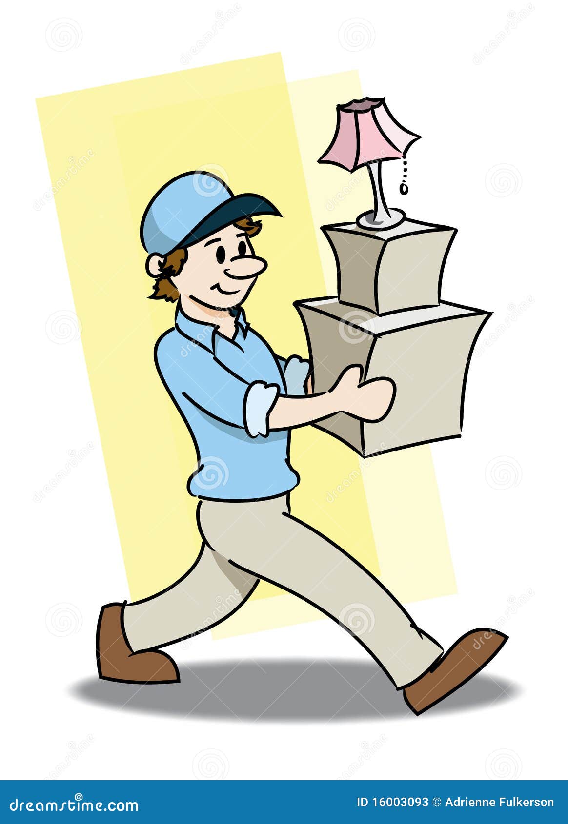 Moving Man stock illustration. Illustration of boxes - 16003093