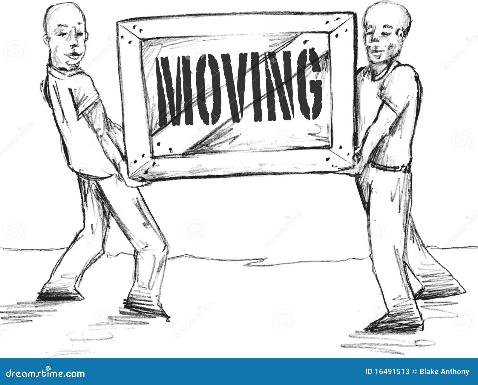 Moving Men stock vector. Illustration of delivery, carrying - 16491513