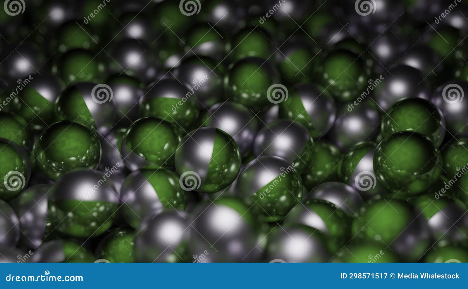 Moving Metal Balls in Stream. Design. Bunch of Moving 3d Metal Balls in ...