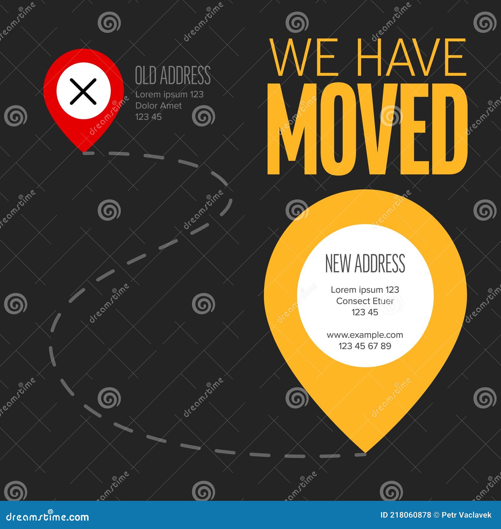 We are Moving Minimalistic Dark Flyer Template Stock Vector ... We are Moving Minimalistic Dark Flyer Template Stock Vector ...