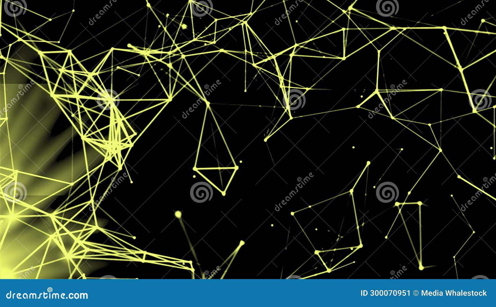 Moving Molecular Chains in Computer. Motion. 3D Lines in Plexuses Move ...