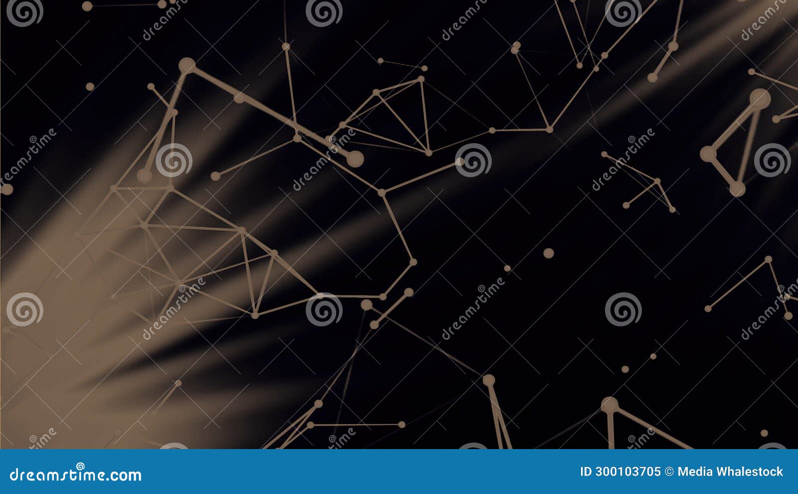 Moving Molecular Chains in Computer. Motion. 3D Lines in Plexuses Move ...