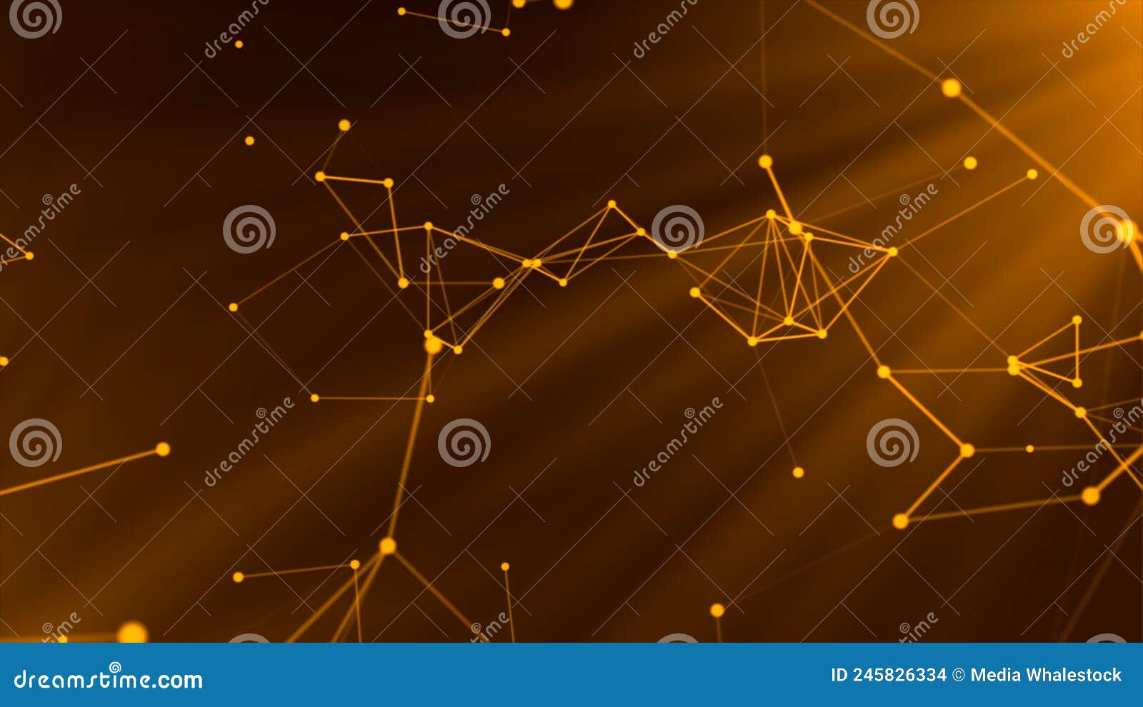 Moving Molecular Chains in Computer. Motion. 3D Lines in Plexuses Move ...