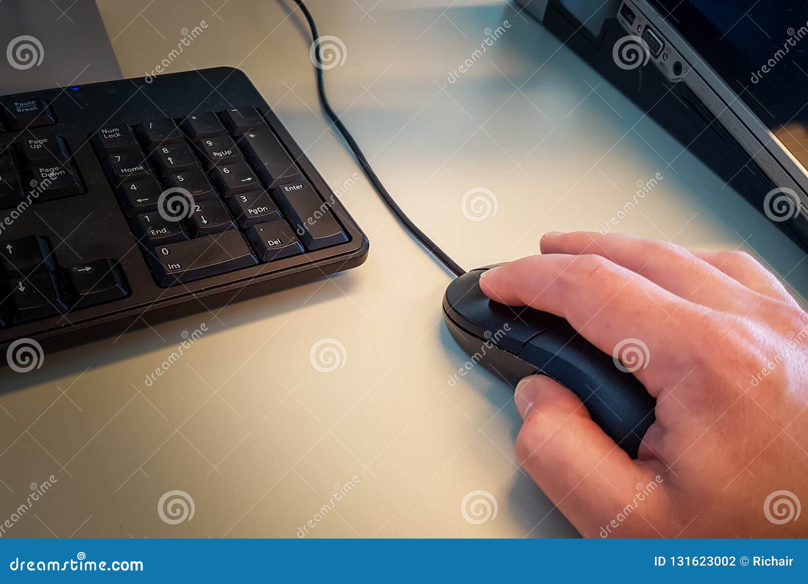 Moving the mouse stock photo. Image of finger, windows - 131623002