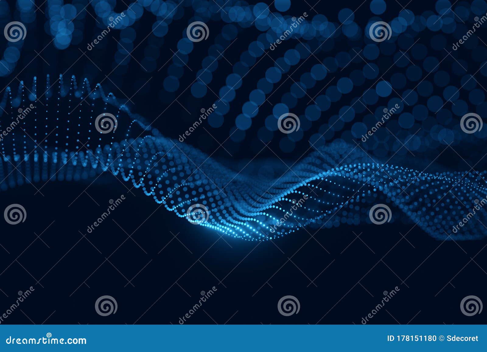 Moving Neon Blue Dots Pattern Forming a Digital Network Connection on ...