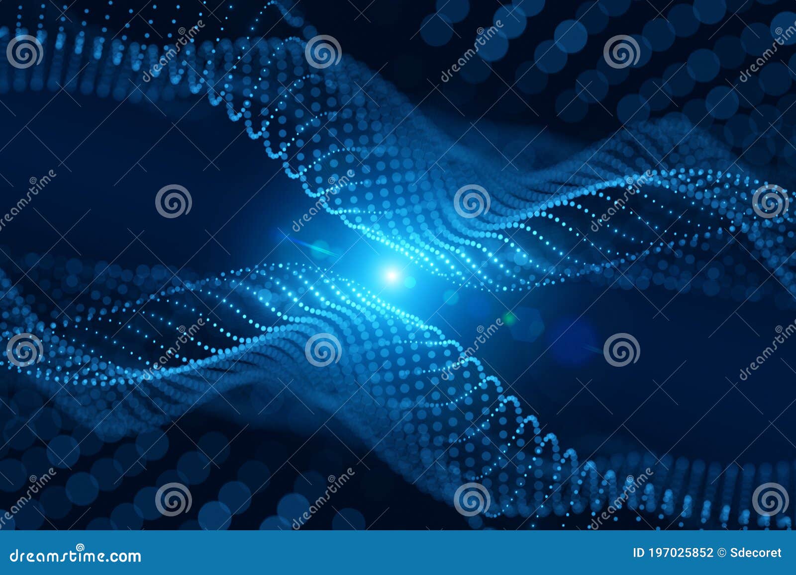 Moving Neon Blue Dots Pattern Forming a Digital Network Connection on ...