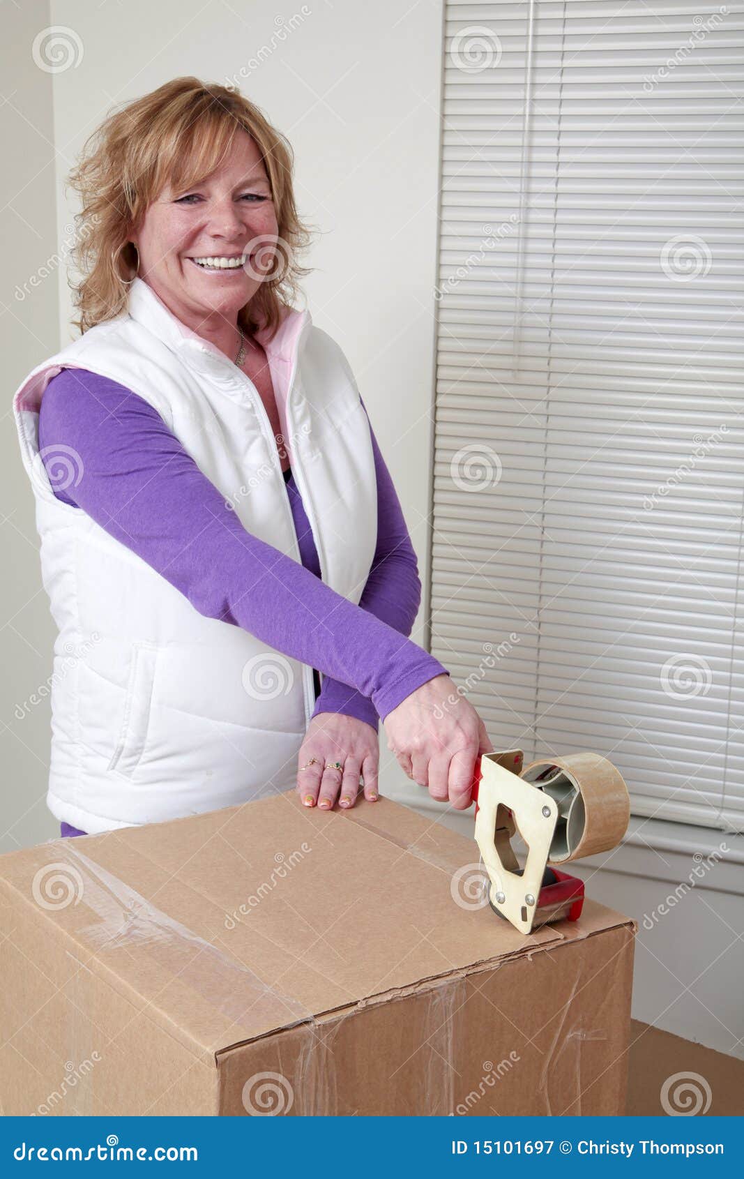 Moving out stock image. Image of house, woman, binding - 15101697
