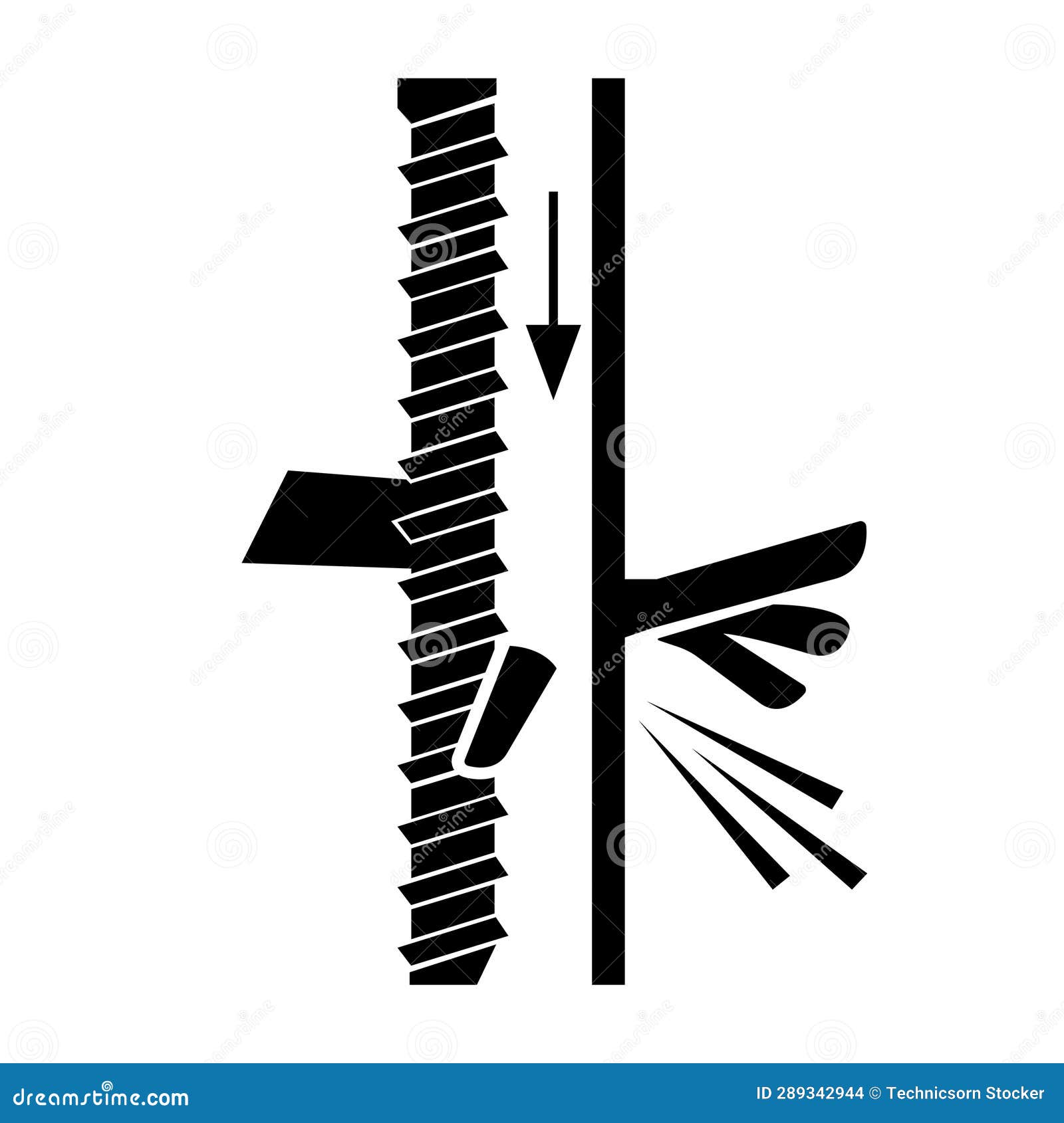 Moving Part Cause Injury Black Icon ,Vector Illustration, Isolate on ...