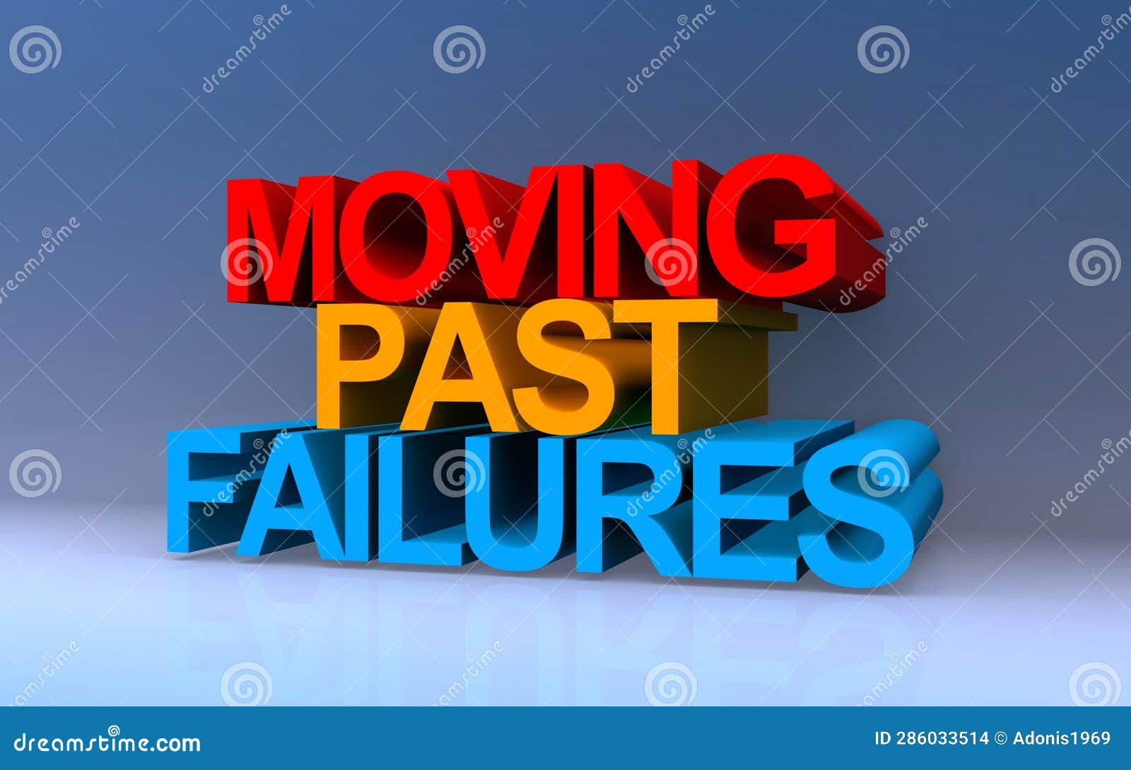 Moving Past Failures on Blue Stock Illustration - Illustration of ...