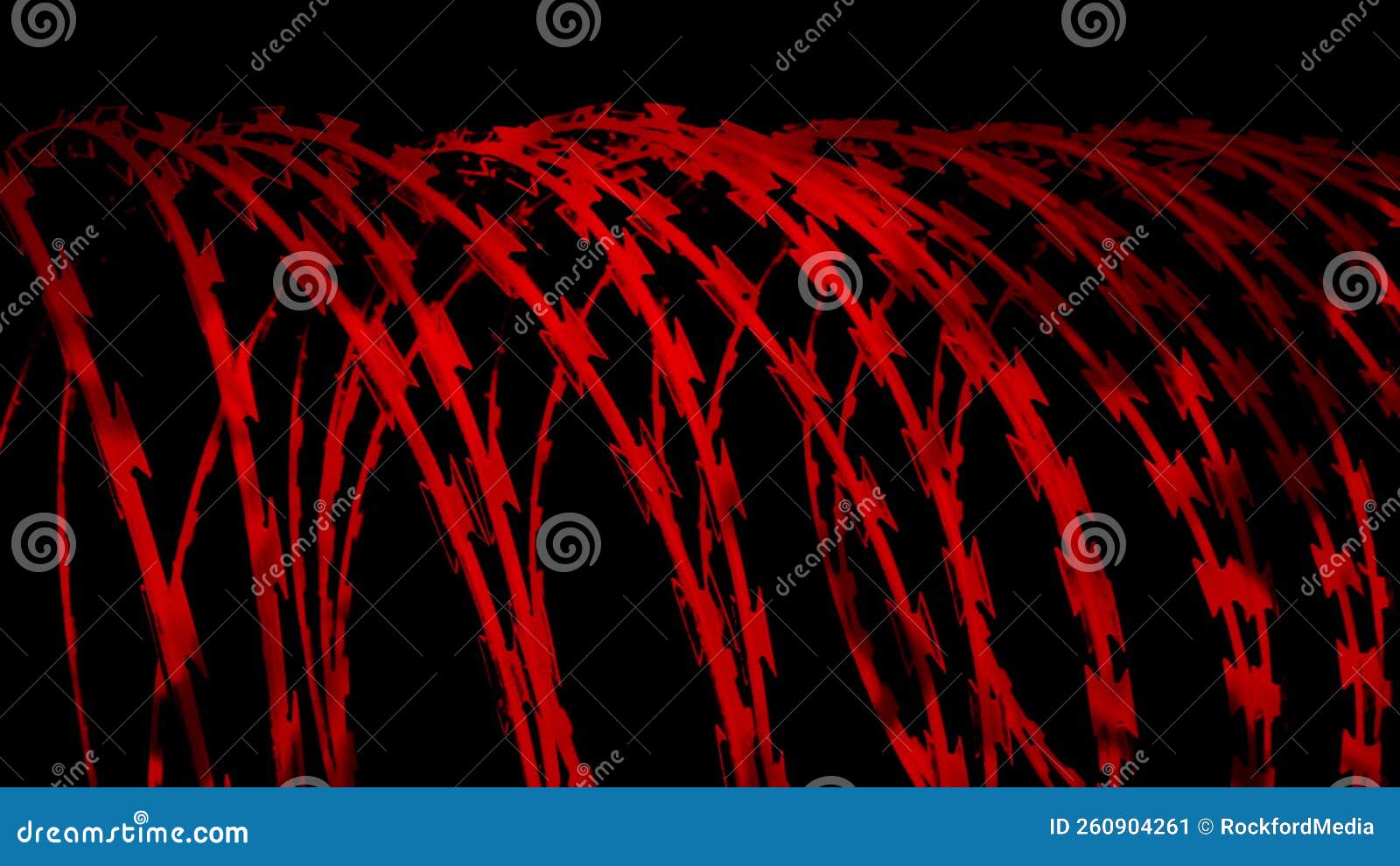 Razor Wire in Red Fire Composite Stock Video - Video of late, nattacknn ...