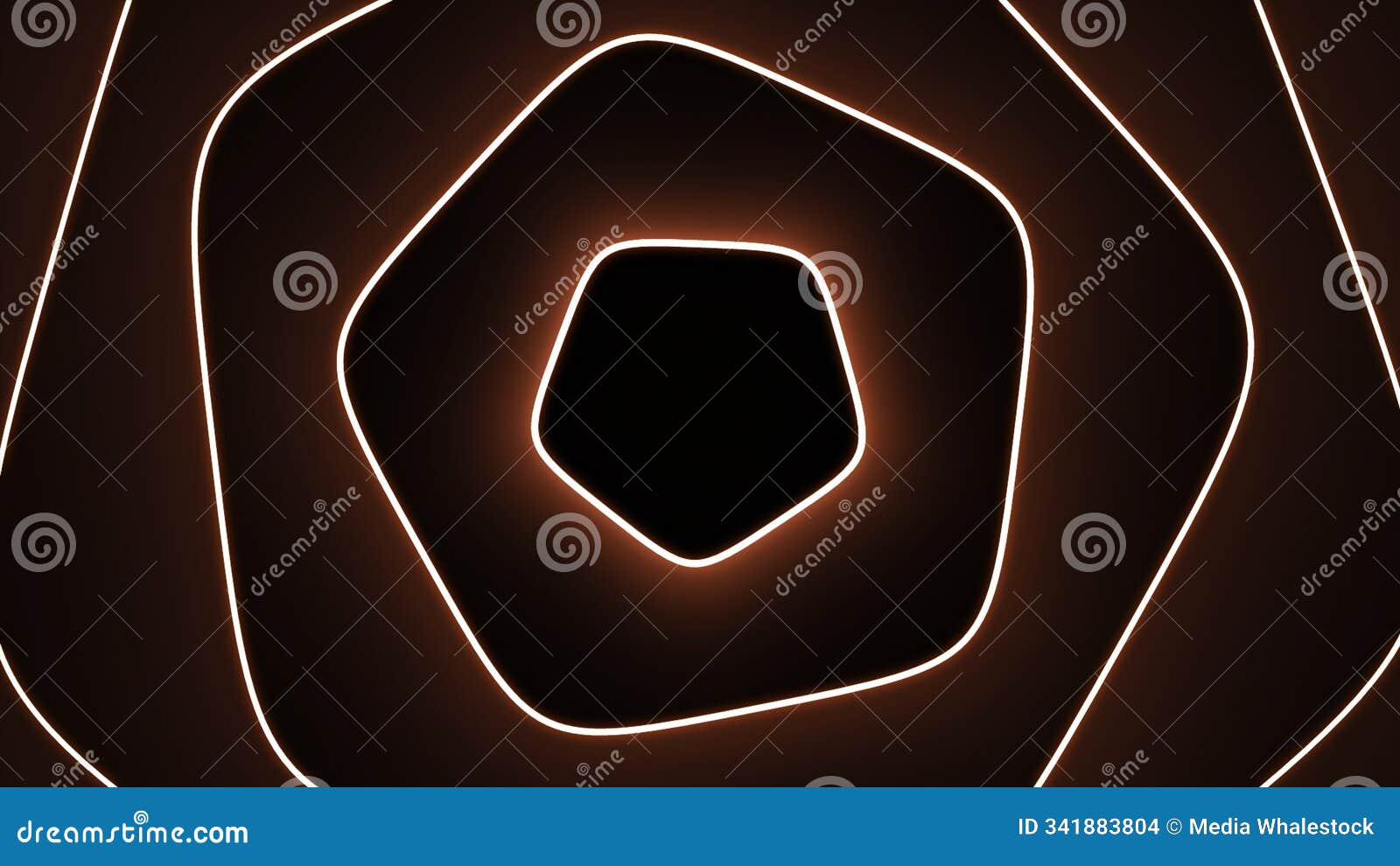 Moving Pentagons. Motion. Pulsating Waves of Geometric Shapes Stock ...