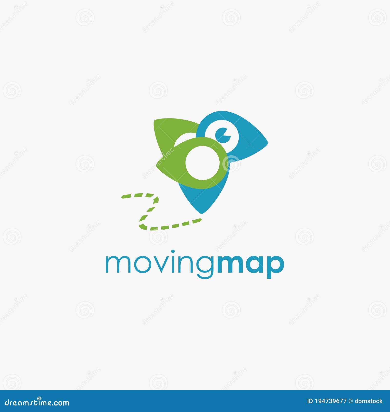 Moving Pin Bird Logo Icon Vector Template Stock Vector - Illustration ...