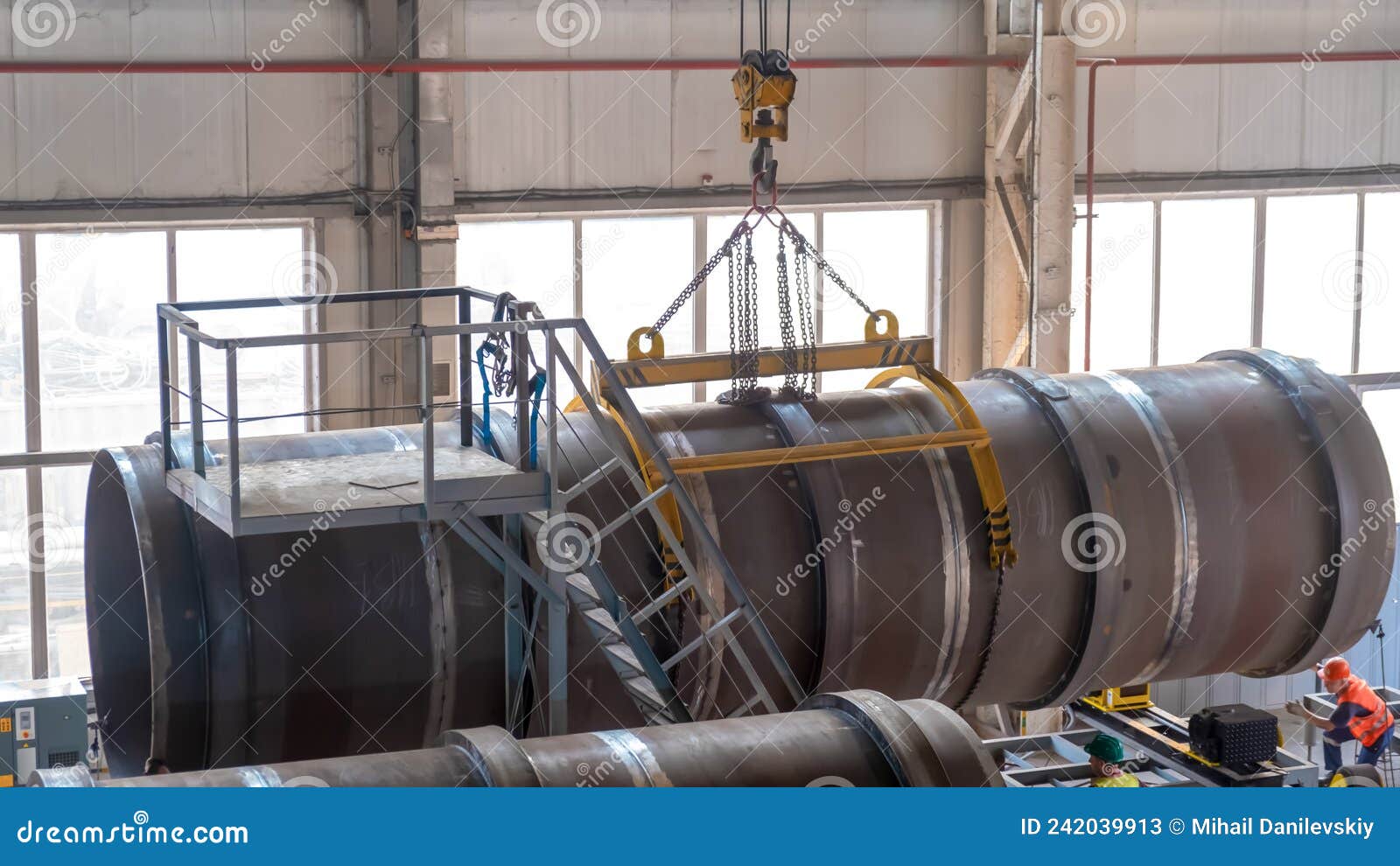 Moving Pipes Inside the Workshop with an Overhead Crane Using a ...