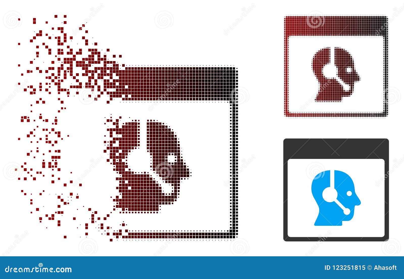 Moving Pixel Halftone Call Center Operator Calendar Page Icon Stock ... Moving Pixel Halftone Call Center Operator Calendar Page Icon Stock ...