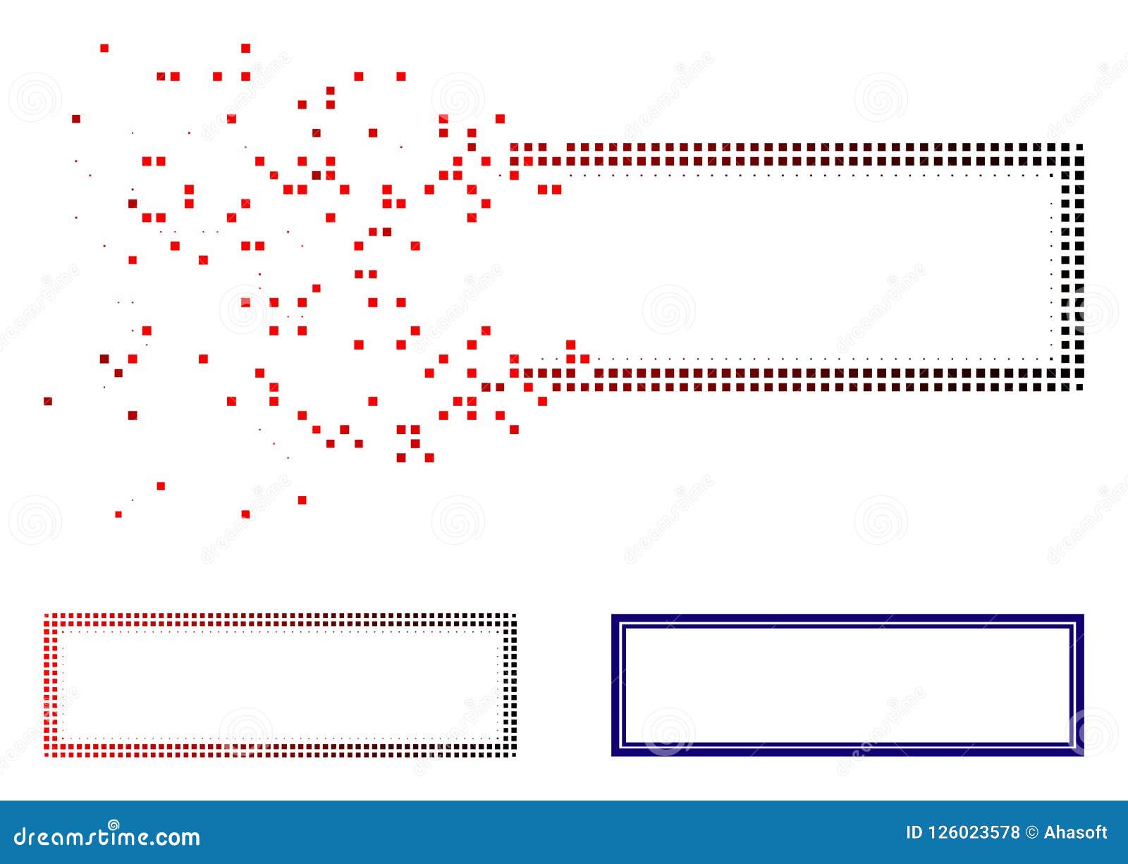 Moving Pixel Halftone Double Rectangle Frame Icon Stock Vector ... Moving Pixel Halftone Double Rectangle Frame Icon Stock Vector ...