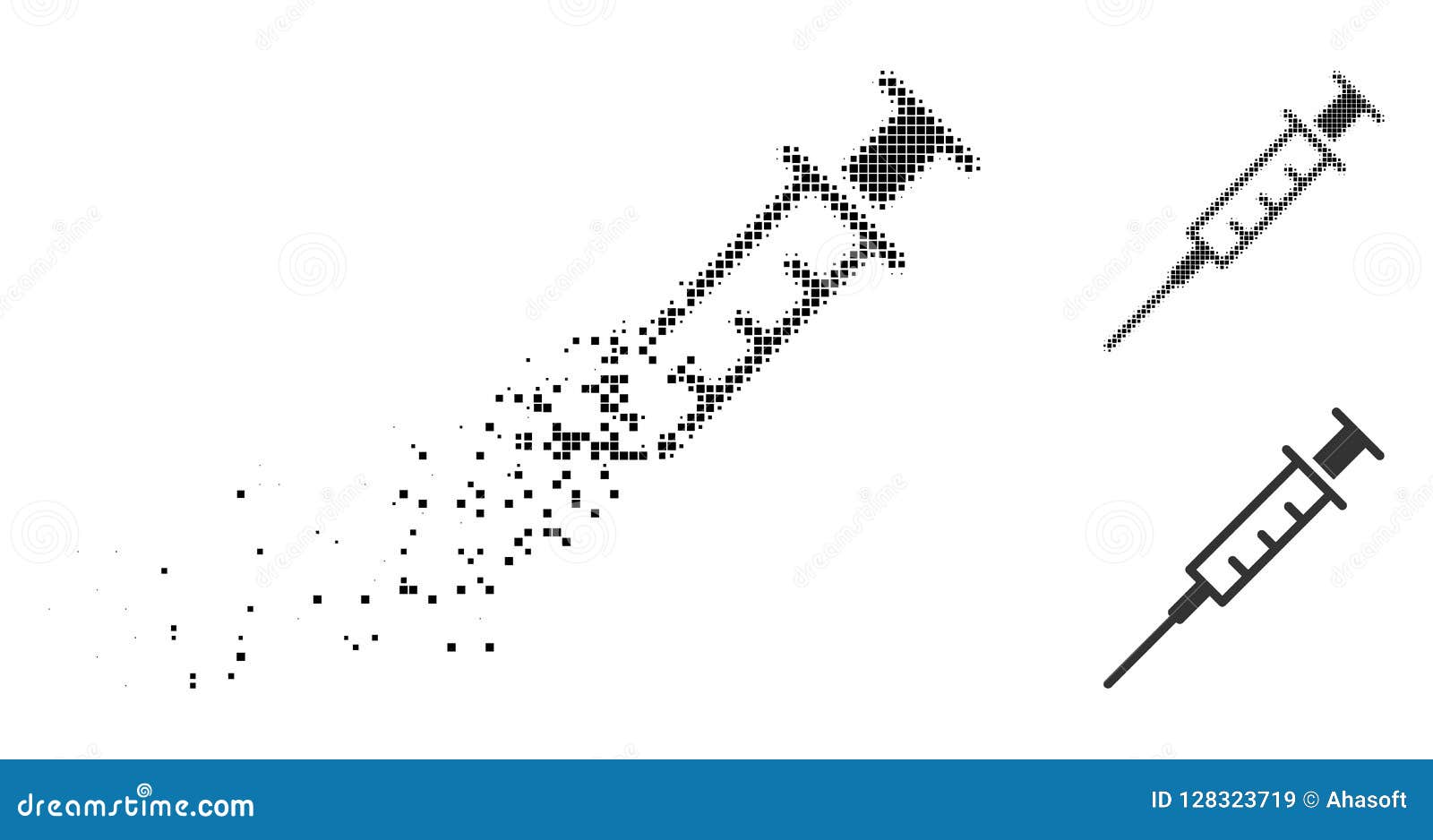 Moving Pixel Halftone Empty Syringe Icon Stock Vector - Illustration of ... Moving Pixel Halftone Empty Syringe Icon Stock Vector - Illustration of ...