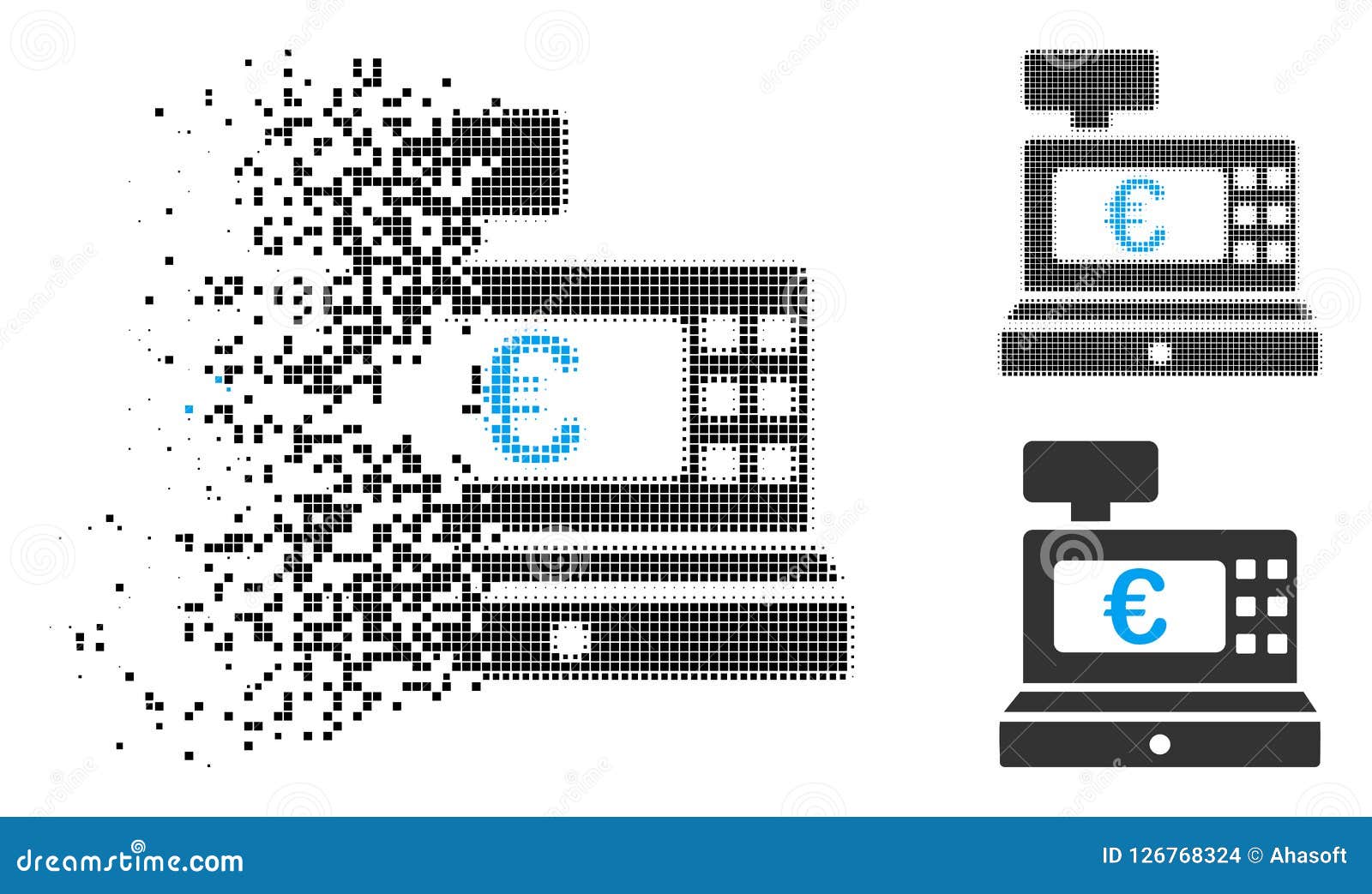 Moving Pixel Halftone Euro Cashbox Icon Stock Vector - Illustration of ... Moving Pixel Halftone Euro Cashbox Icon Stock Vector - Illustration of ...