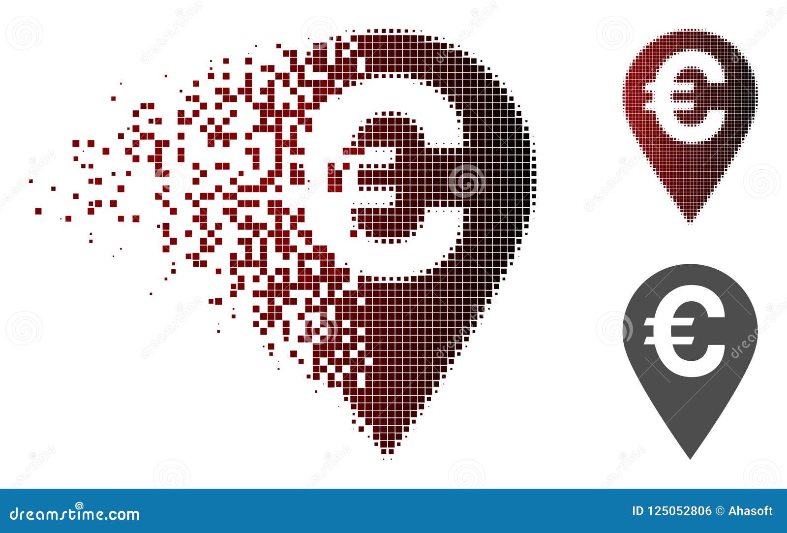 Moving Pixel Halftone Euro Map Marker Icon Stock Vector - Illustration ... Moving Pixel Halftone Euro Map Marker Icon Stock Vector - Illustration ...