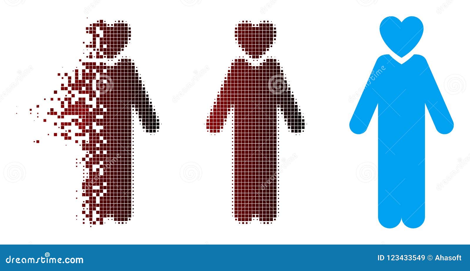 Moving Pixel Halftone Lover Man Icon Stock Vector - Illustration of ... Moving Pixel Halftone Lover Man Icon Stock Vector - Illustration of ...
