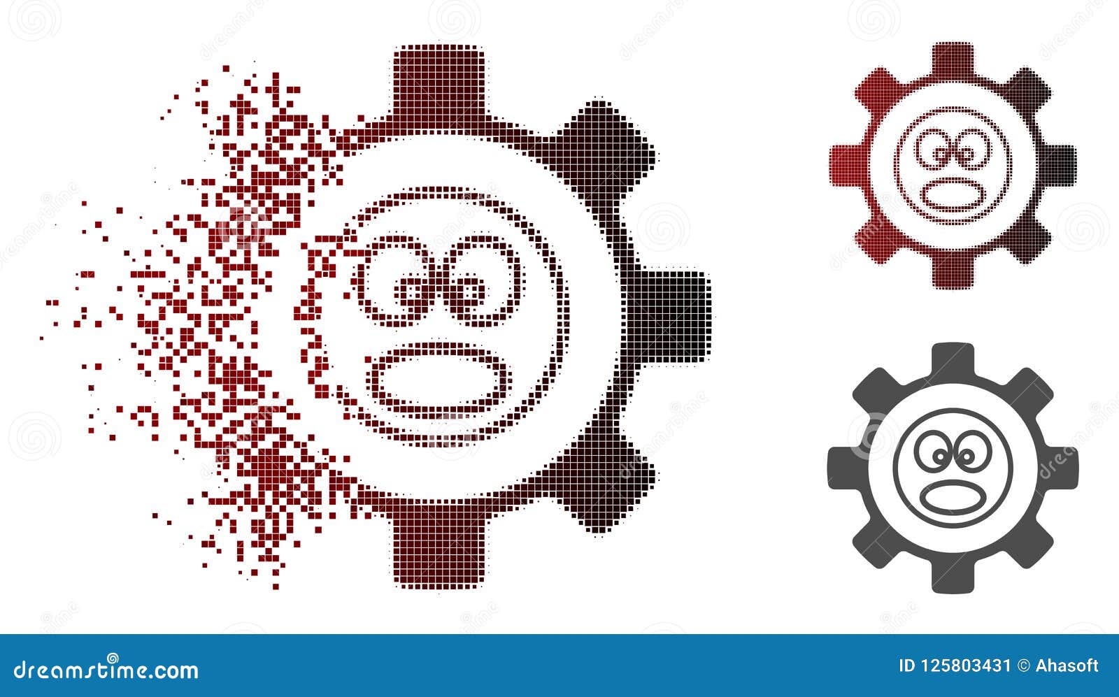 Moving Pixel Halftone Service Gear Shout Smiley Icon Stock Vector ... Moving Pixel Halftone Service Gear Shout Smiley Icon Stock Vector ...