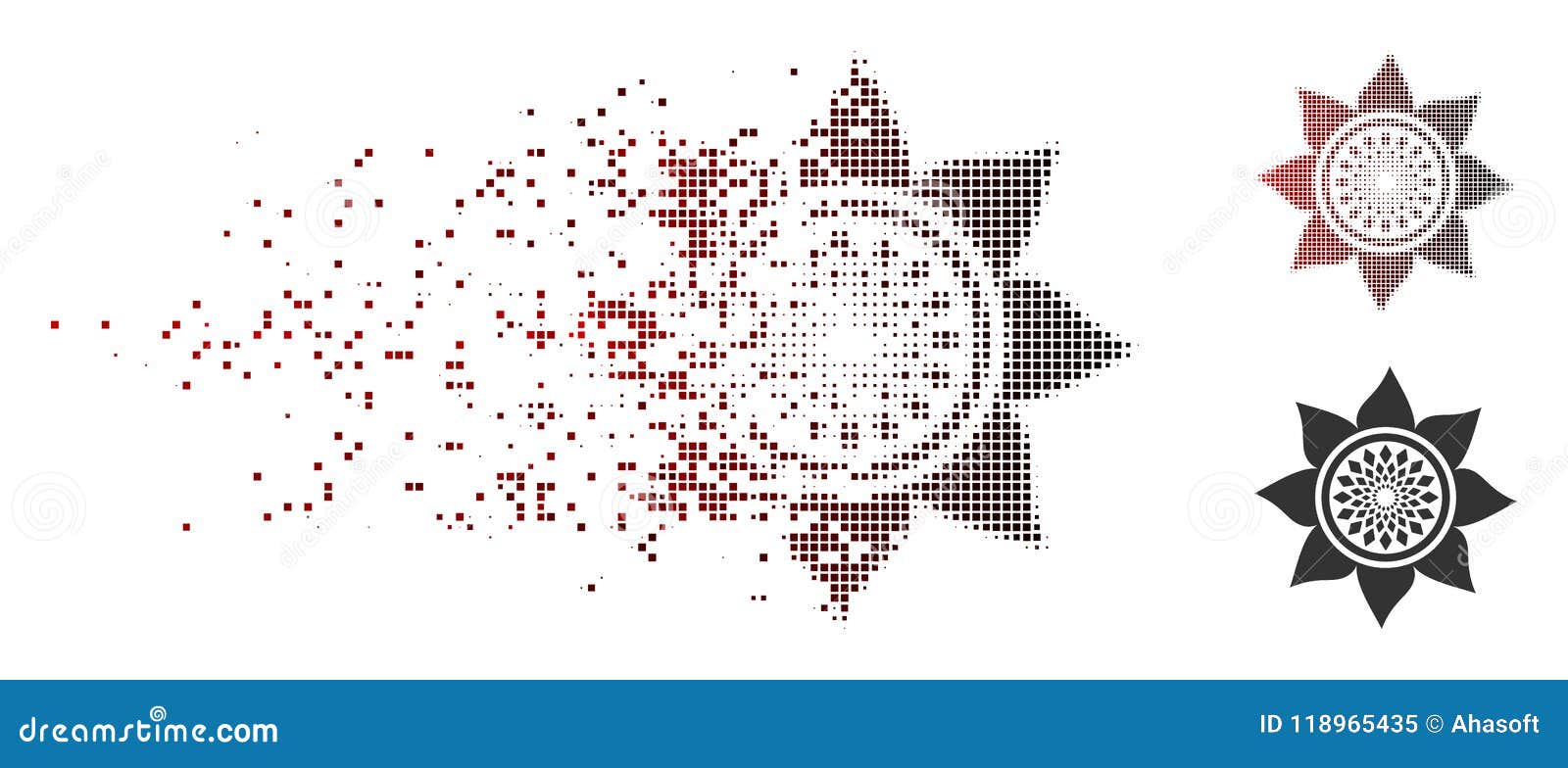 Moving Pixel Halftone Sunflower Flower Icon Stock Vector - Illustration ... Moving Pixel Halftone Sunflower Flower Icon Stock Vector - Illustration ...