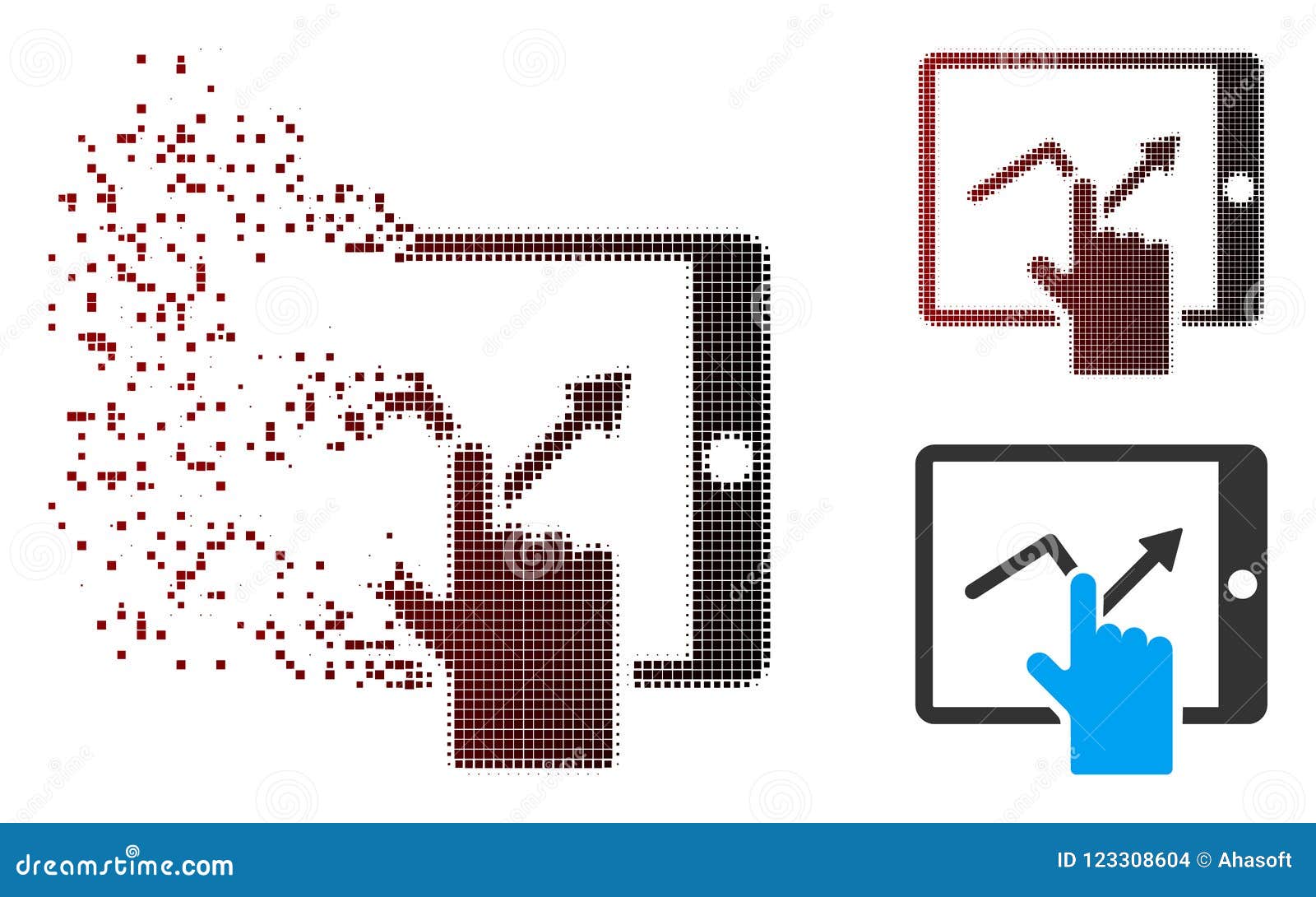 Moving Pixel Halftone Tap Trend on PDA Icon Stock Vector - Illustration ... Moving Pixel Halftone Tap Trend on PDA Icon Stock Vector - Illustration ...