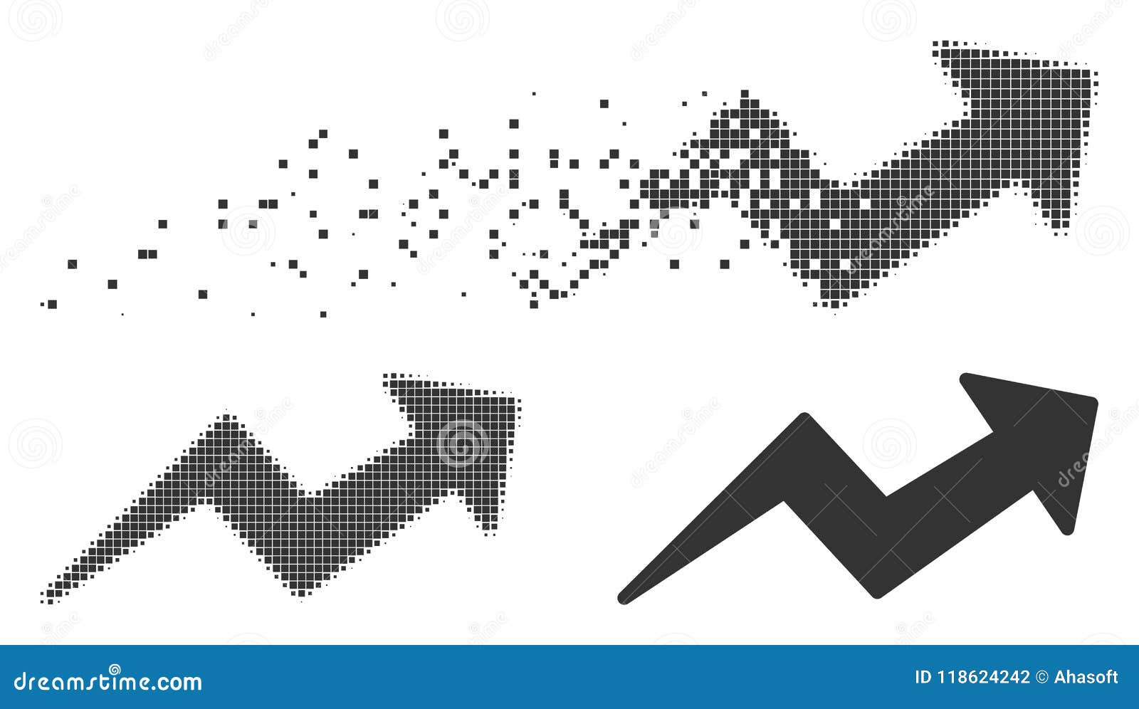 Moving Pixel Halftone Trend Up Arrow Icon Stock Vector - Illustration ... Moving Pixel Halftone Trend Up Arrow Icon Stock Vector - Illustration ...