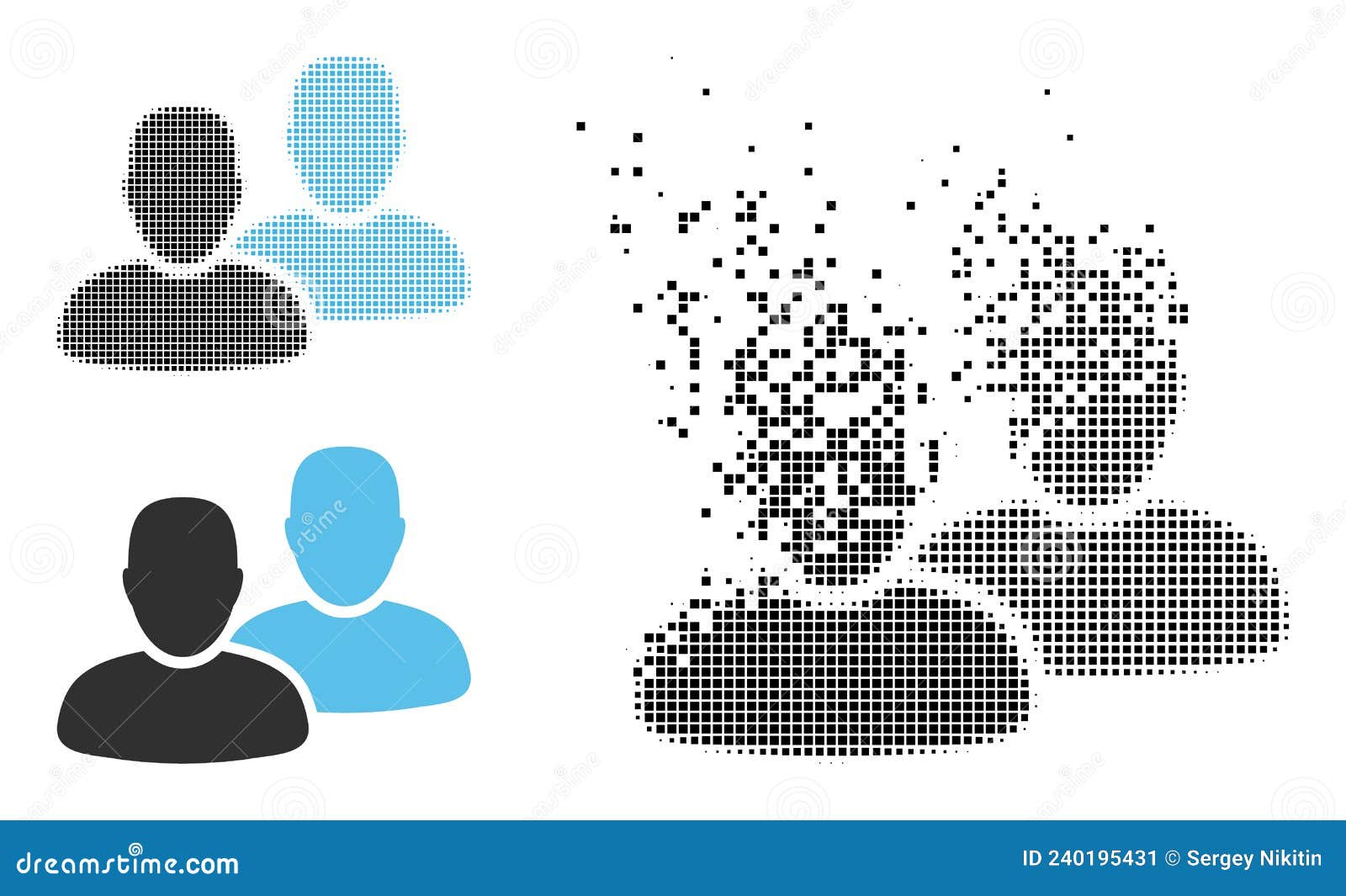 Moving Pixel and Original Clients Icon Stock Vector - Illustration of ...