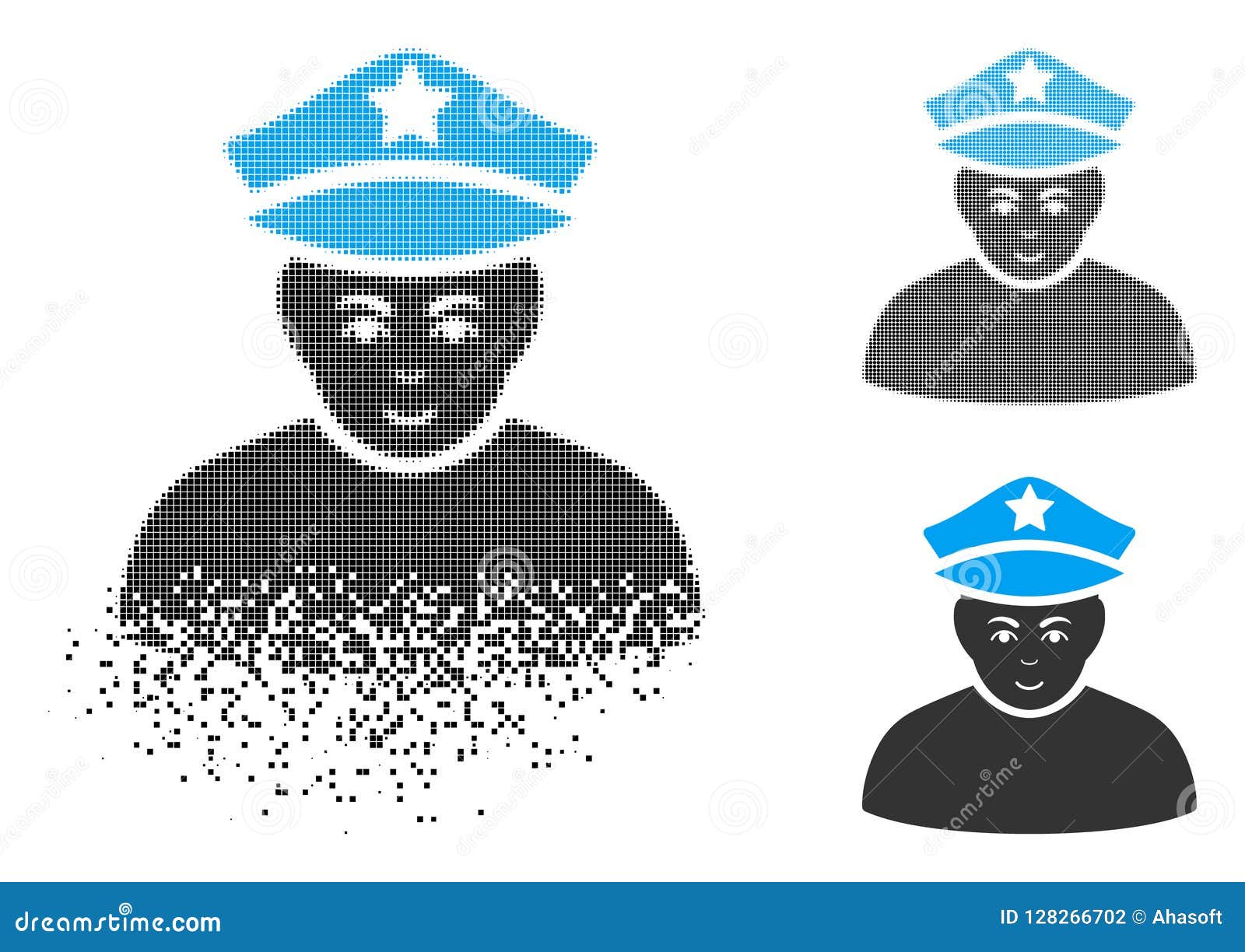 Moving Pixelated Halftone Army General Icon with Face Stock Vector ... Moving Pixelated Halftone Army General Icon with Face Stock Vector ...