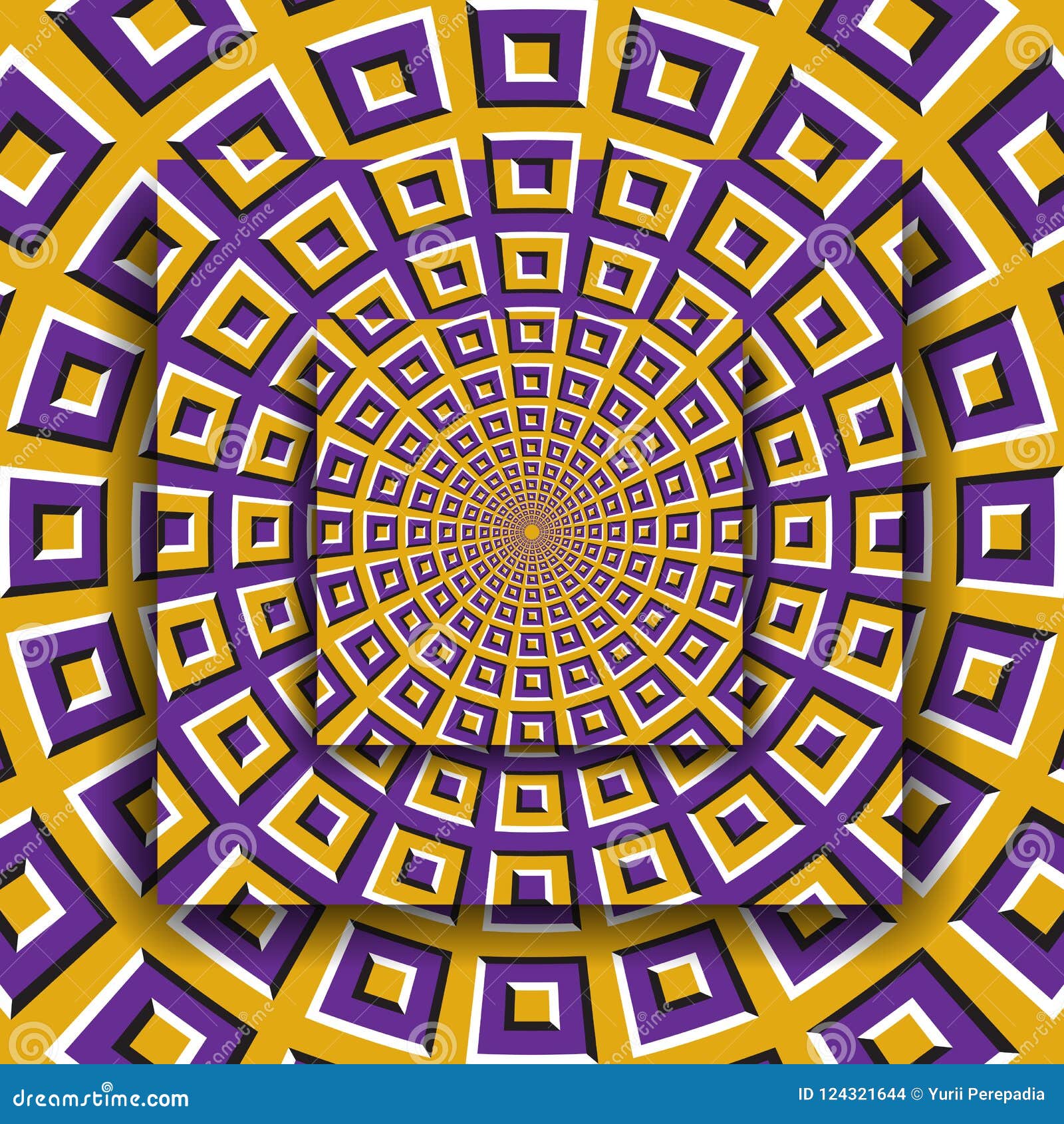 Moving Platforms With A Wavy Pattern. Optical Illusion Background ...