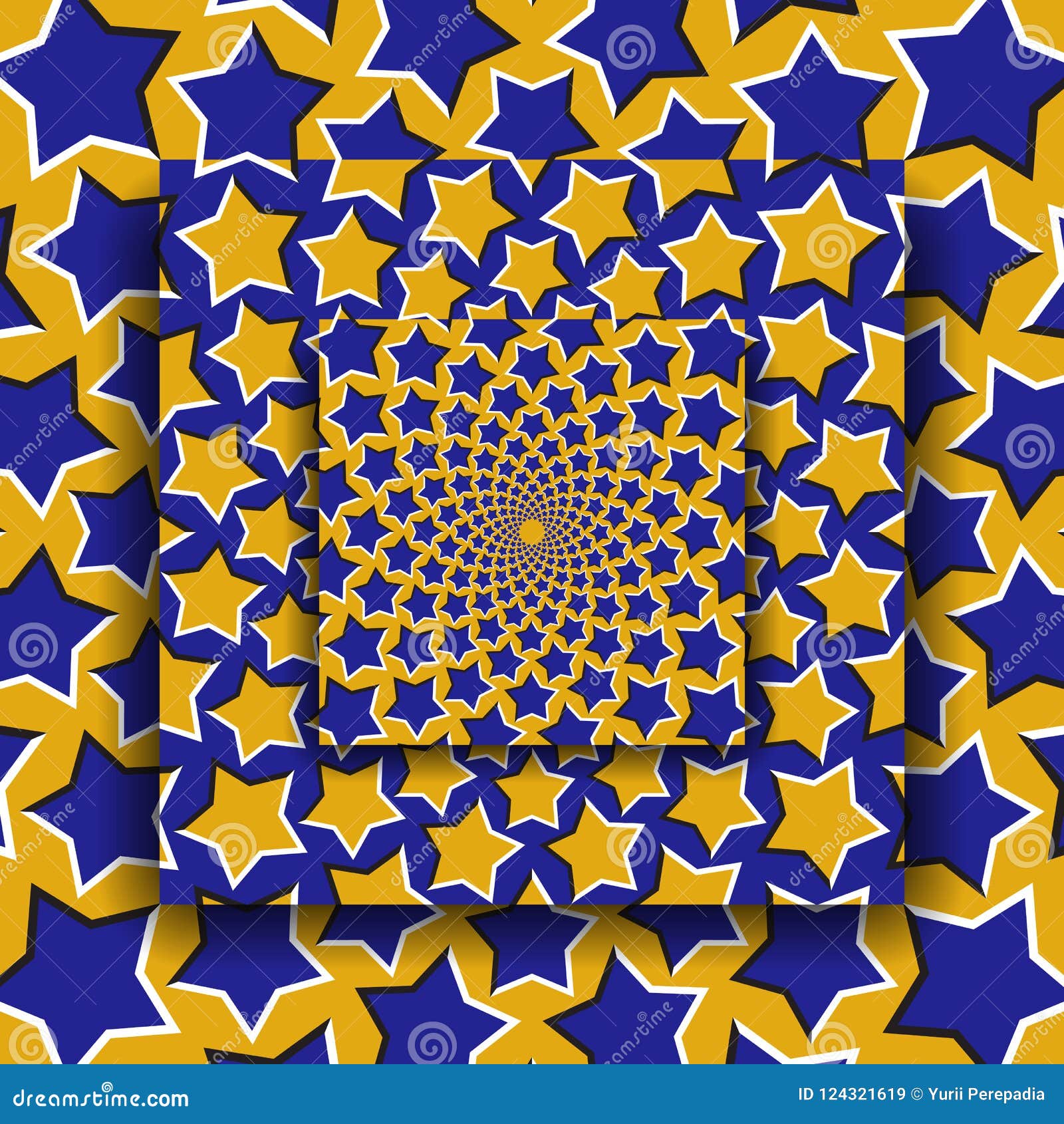 Moving Platforms With A Hexagonal Pattern. Optical Illusion Background ...