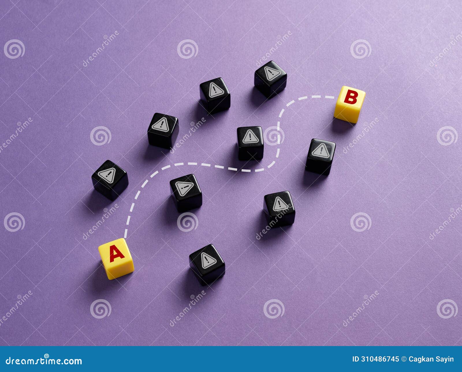 Moving from Point a To Point B and Overcoming Obstacles Stock Image ...