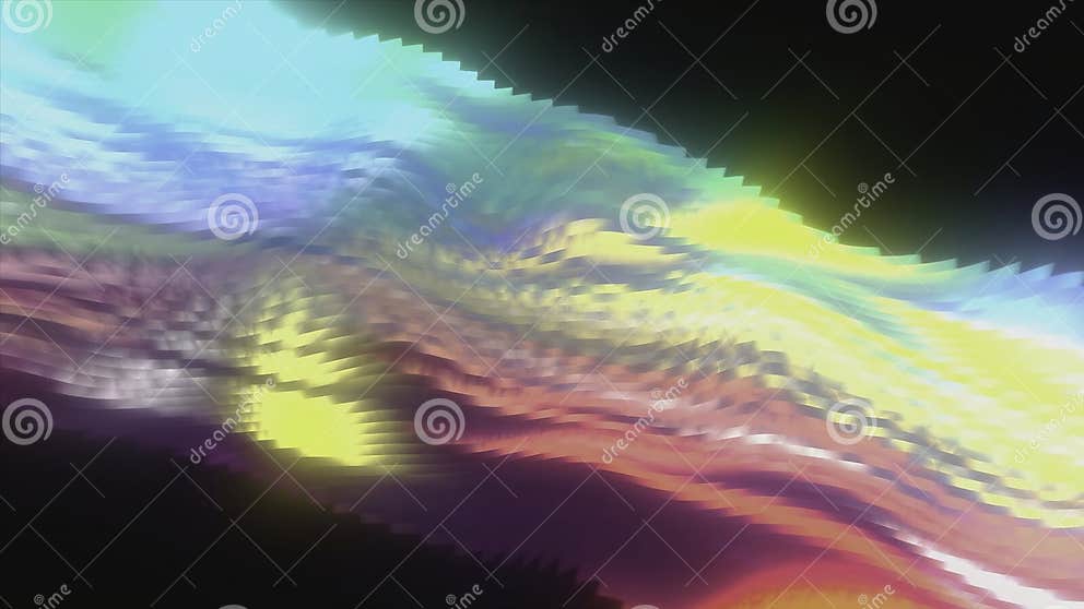Moving Rainbow Electro Wave. Motion. Rainbow Electric Wave Moves in ...