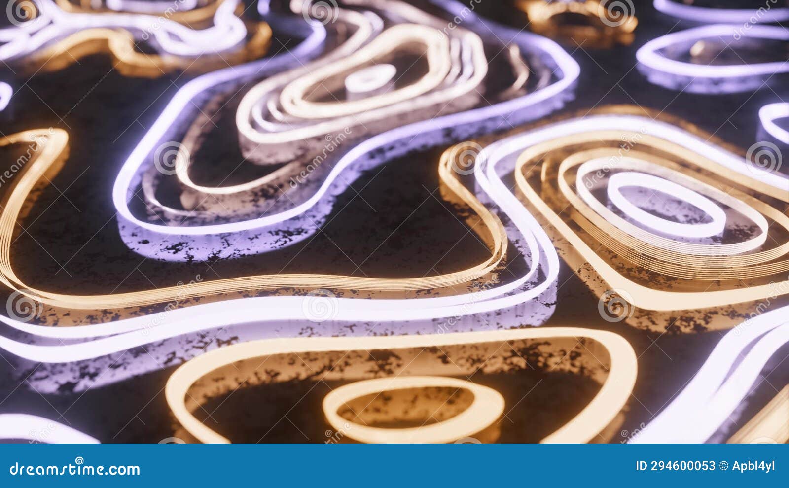 Moving Random Wave Texture. Seamless Loop Psychedelic Wavy Animated ...