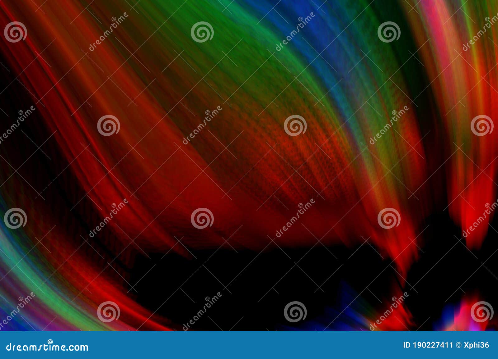 Moving Ray of Light with Bokeh Effect on Black Abstract Background for ...