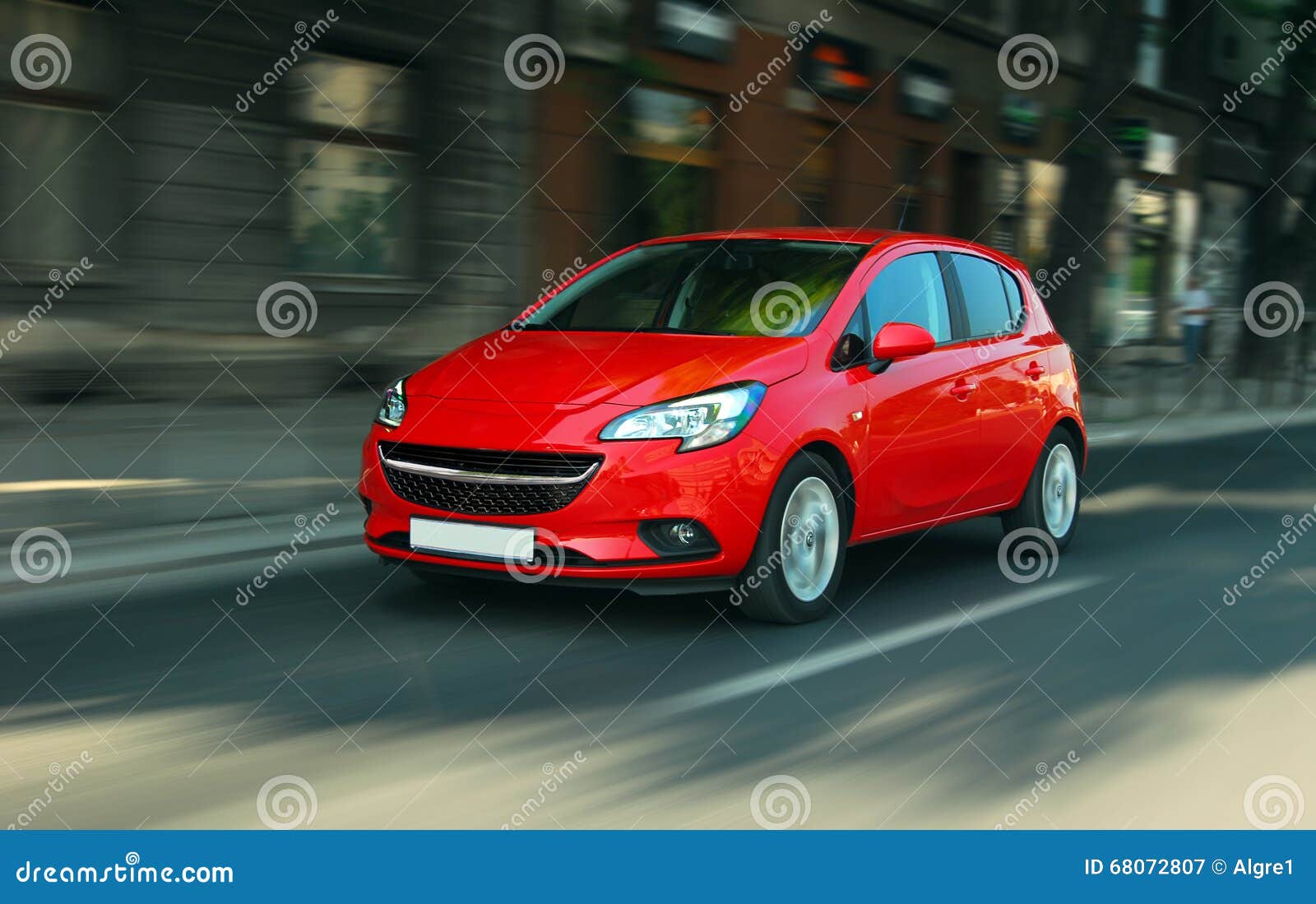 Moving red car stock image. Image of panning, drive, motion - 68072807