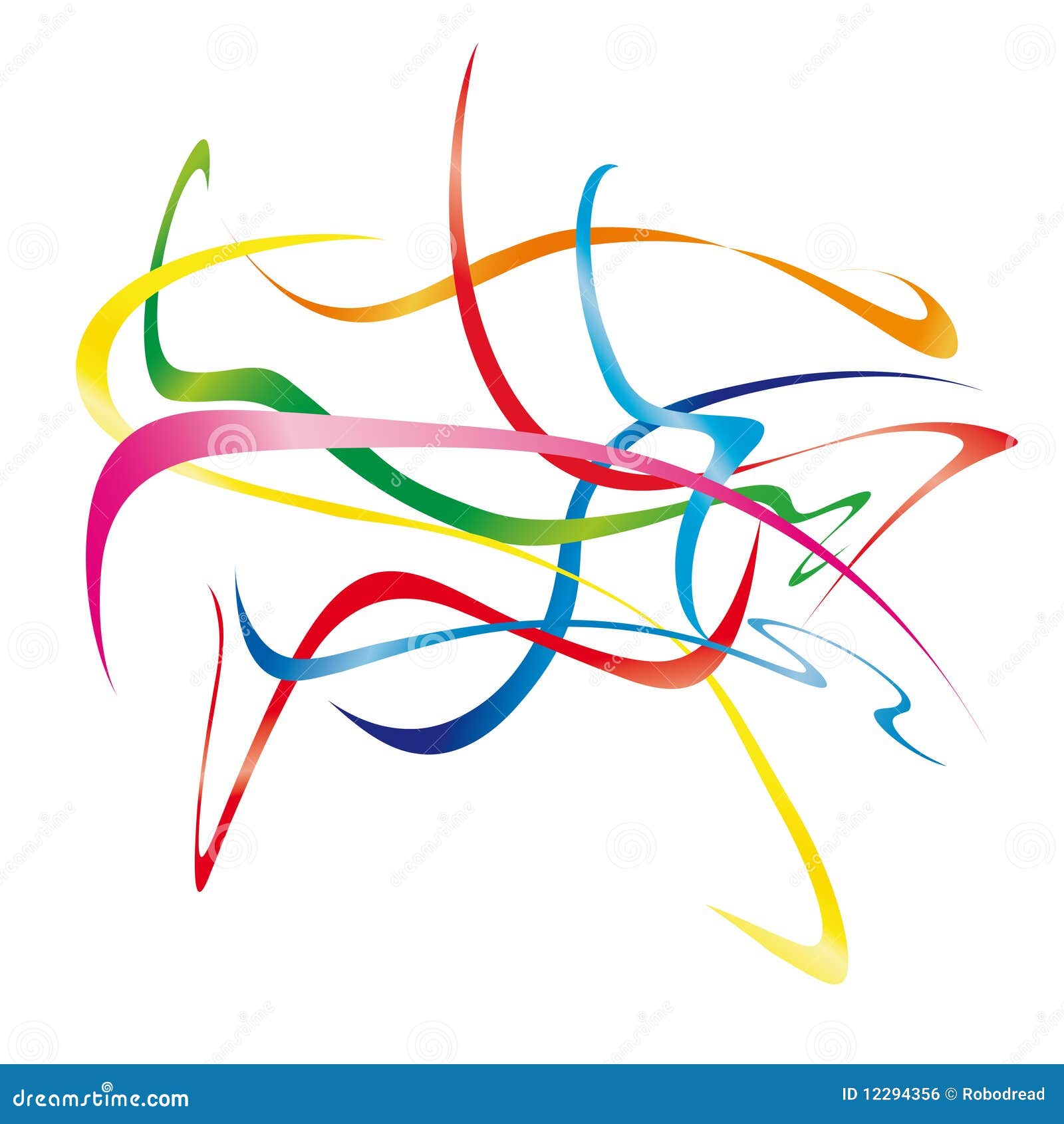 Moving ribbons (vector) stock vector. Illustration of blue - 12294356