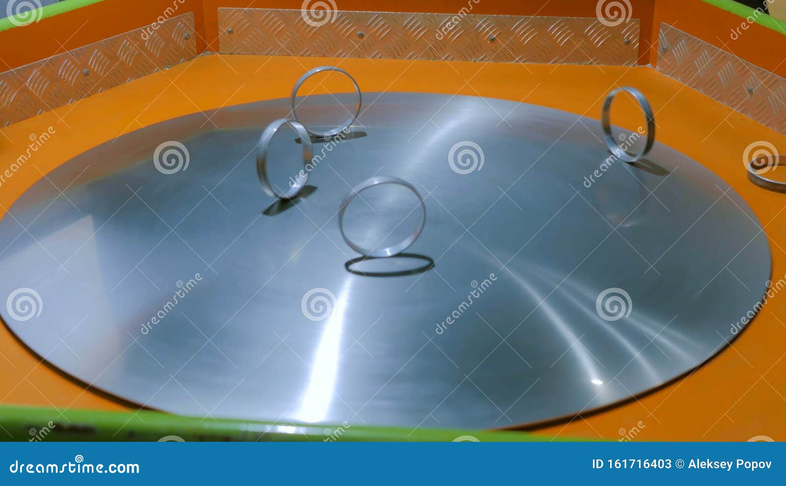 Moving Rings on Metal Turning Surface Editorial Stock Photo - Image of ...