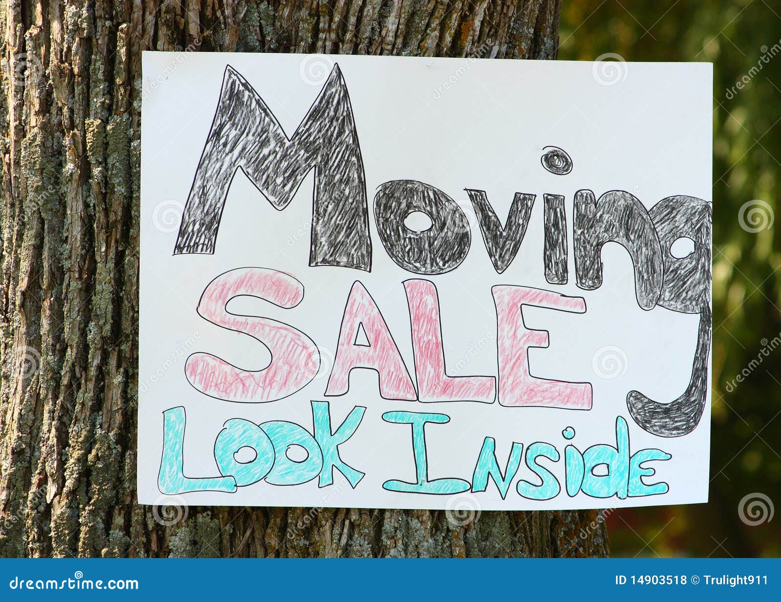 Moving Sale Sign stock photo. Image of sale, sunlight - 14903518