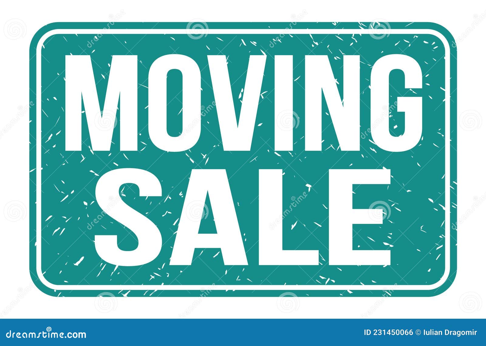 MOVING SALE, Words on Blue Rectangle Stamp Sign Stock Illustration ...