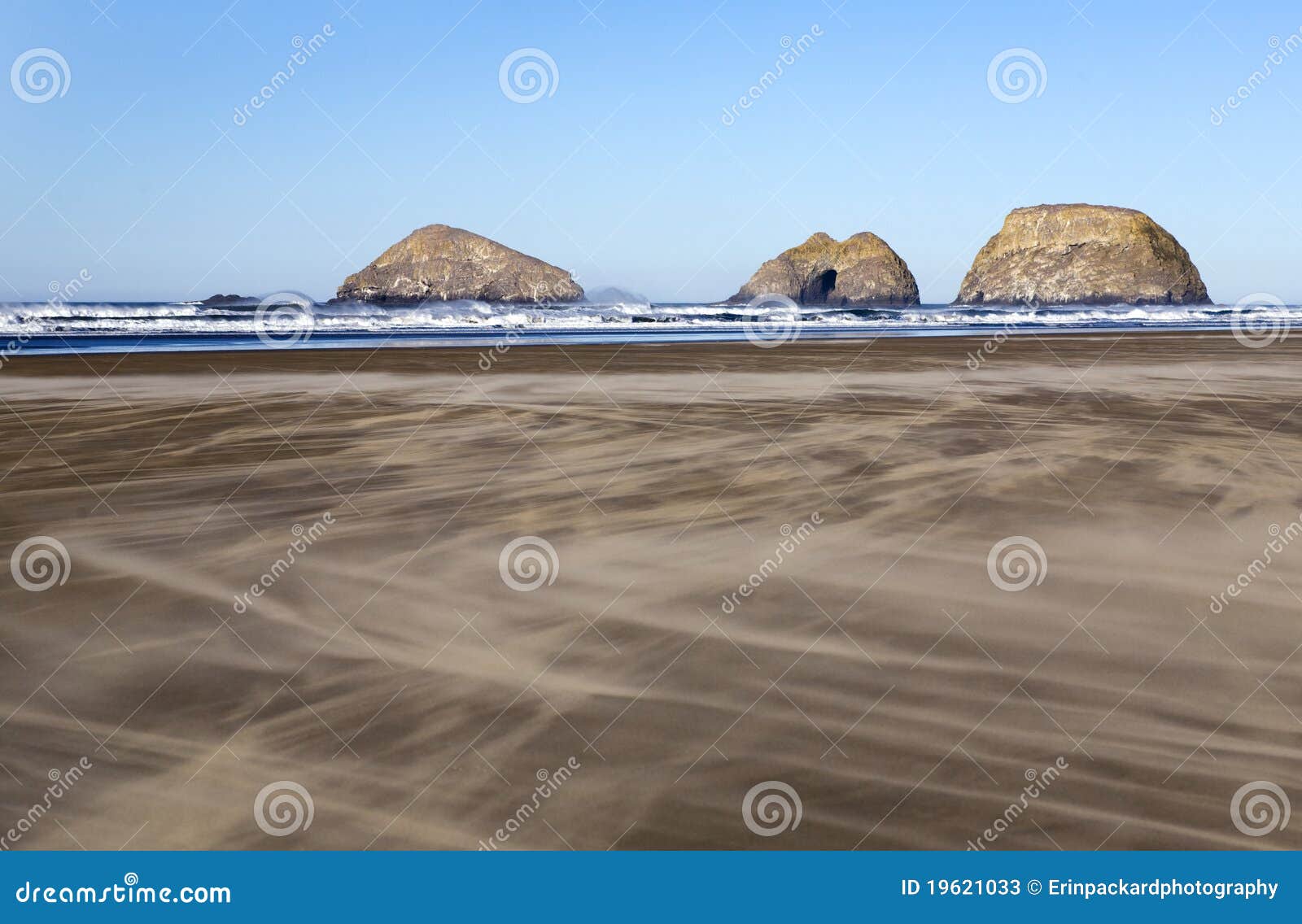 Moving Sands Across the Beach Stock Image - Image of wind, textures ...
