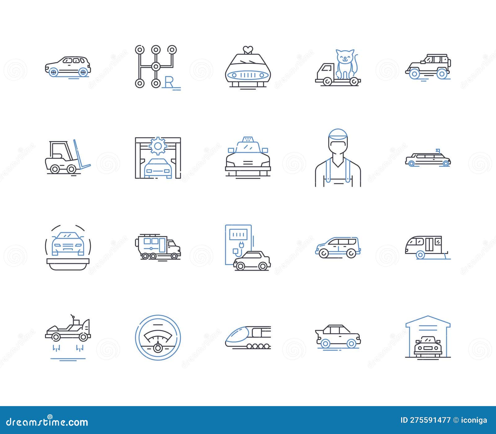 Moving Services Line Icons Collection. Relocation, Movers, Packing ...