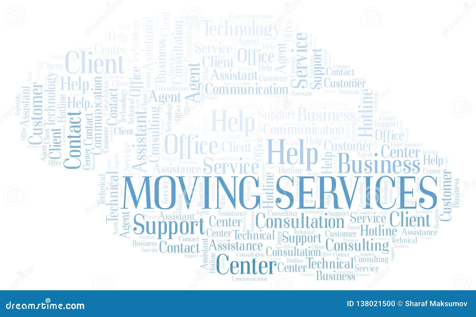Moving Services word cloud stock illustration. Illustration of collage ...