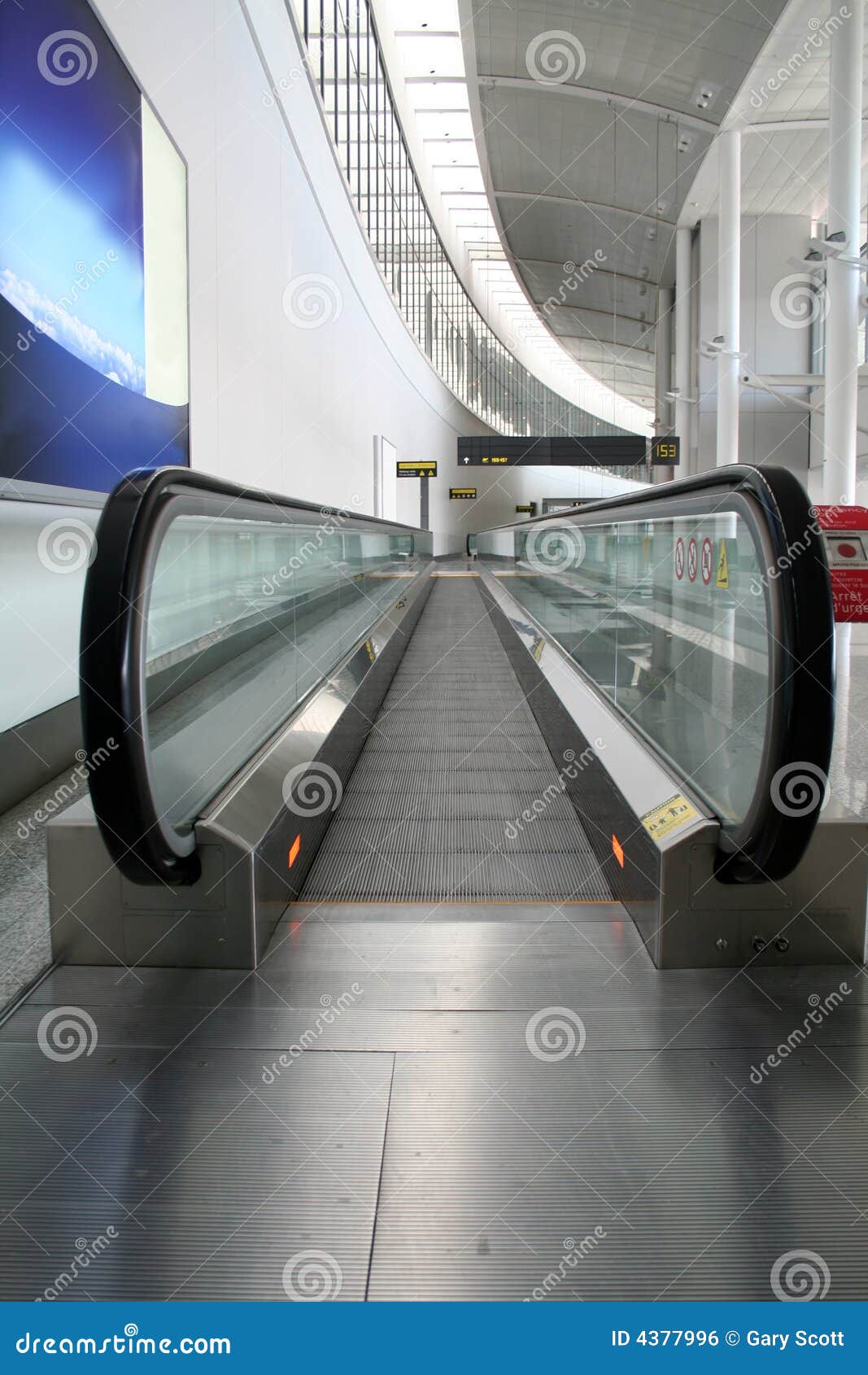 Moving Sidewalk stock photo. Image of plain, signs, glide - 4377996