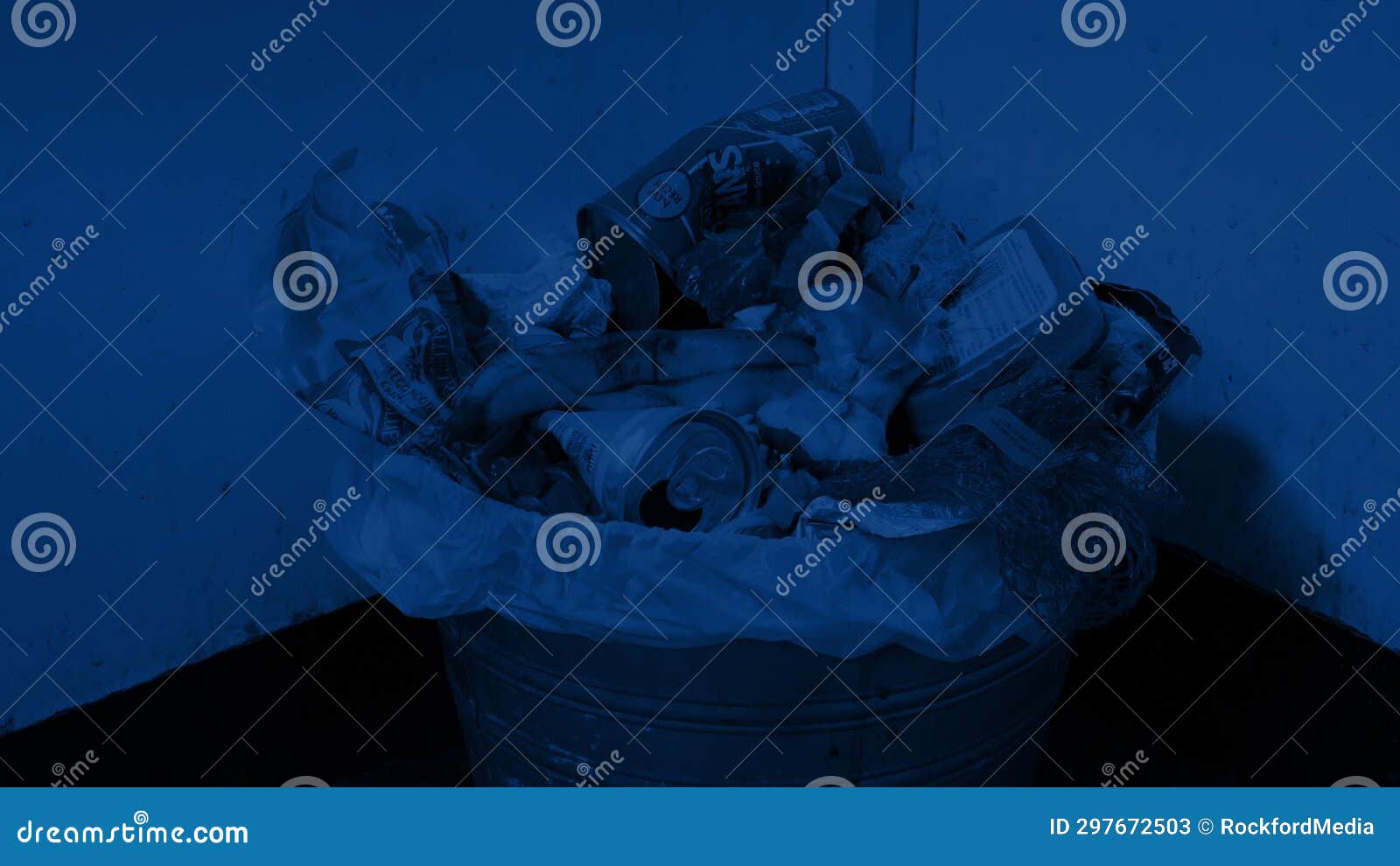 Passing Trash Can in the Dark Stock Video - Video of workplace, dirty ...