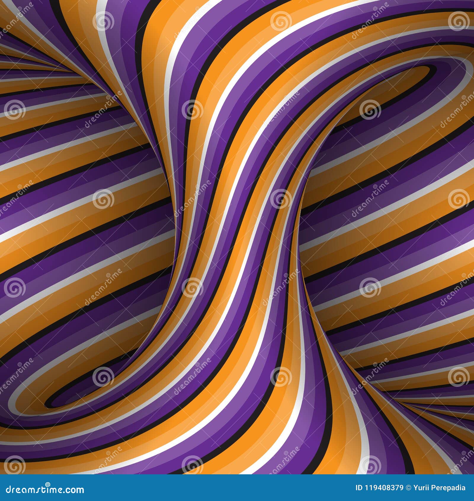 Moving Spiral Hyperboloid And Sphere. Vector Optical Illusion ...